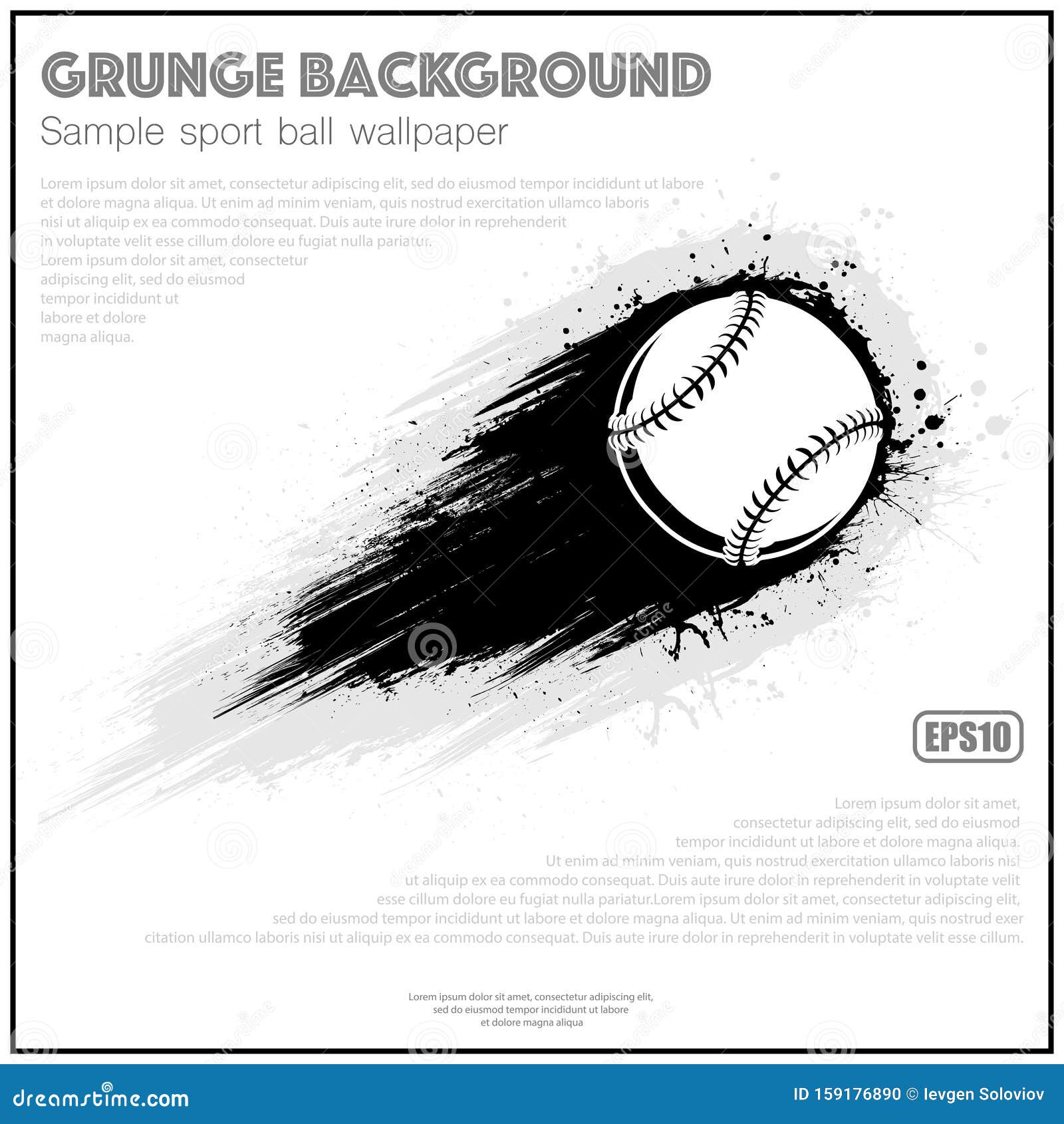 Grunge White Baseball Splash Moving Stock Vector - Illustration of move ...