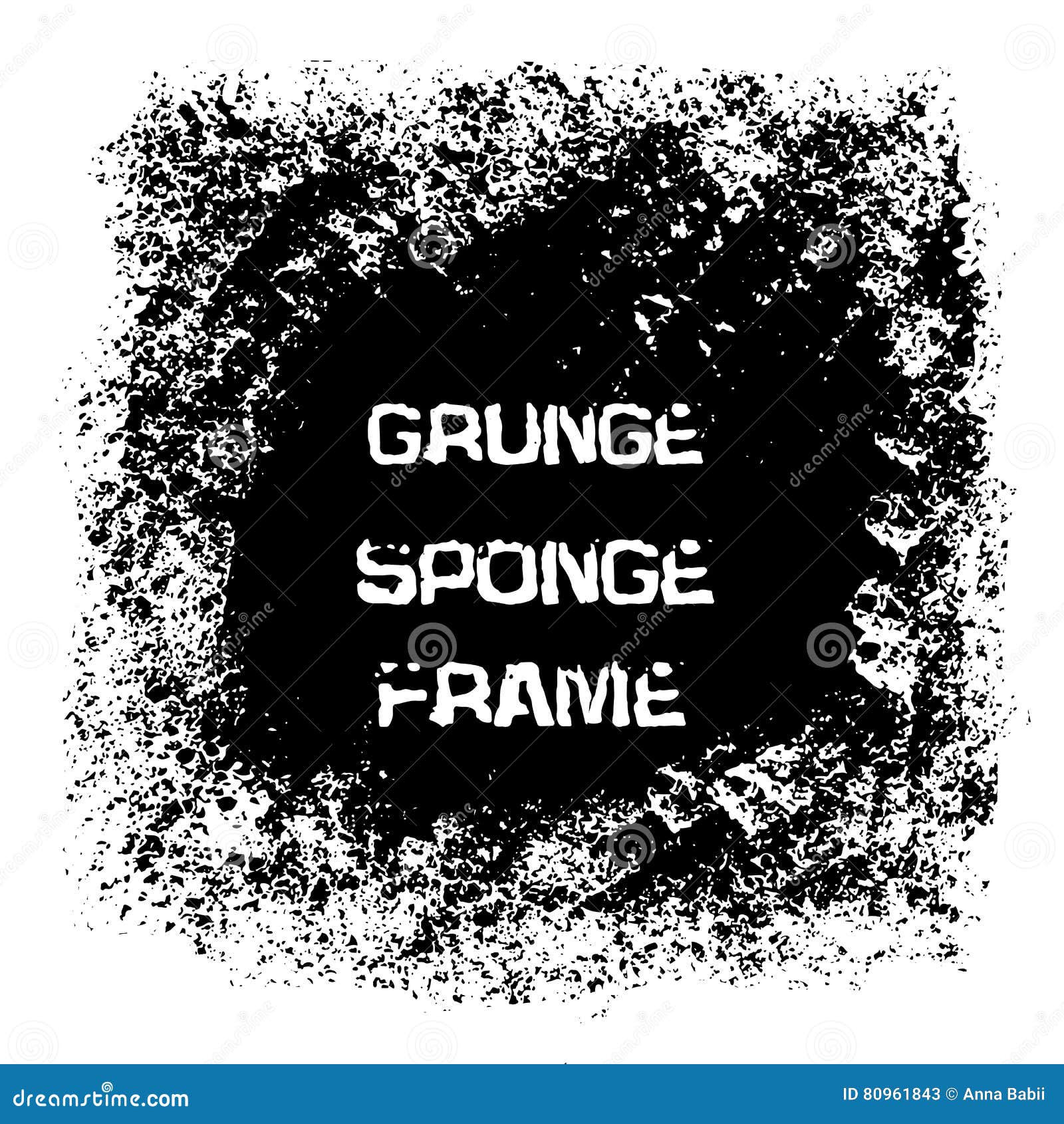 Grunge White Sponge Frame. Textured Vector Background. Stock Vector ...