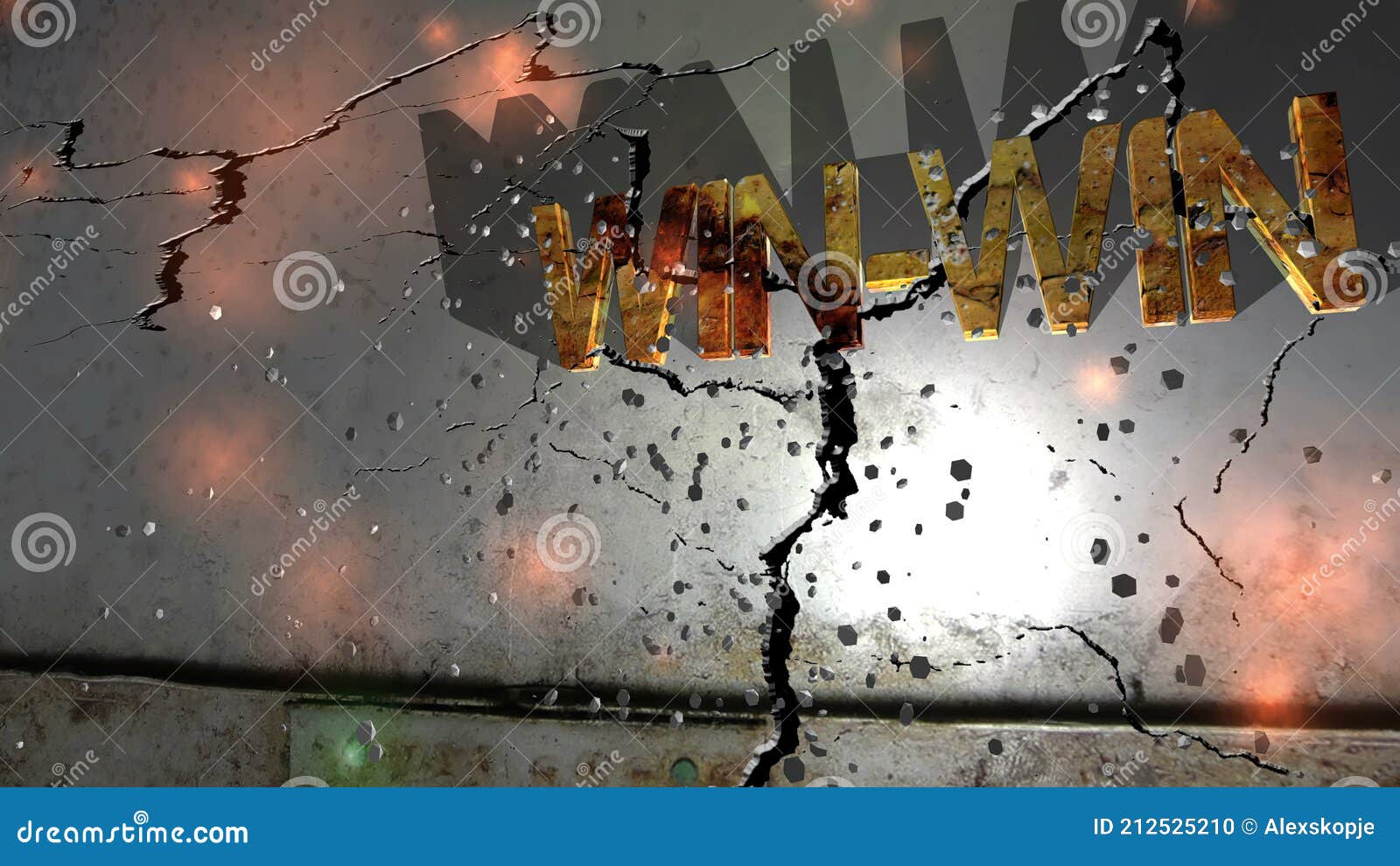 Grunge Win Text on the Wall Stock Photo - Image of symbol, reward ...