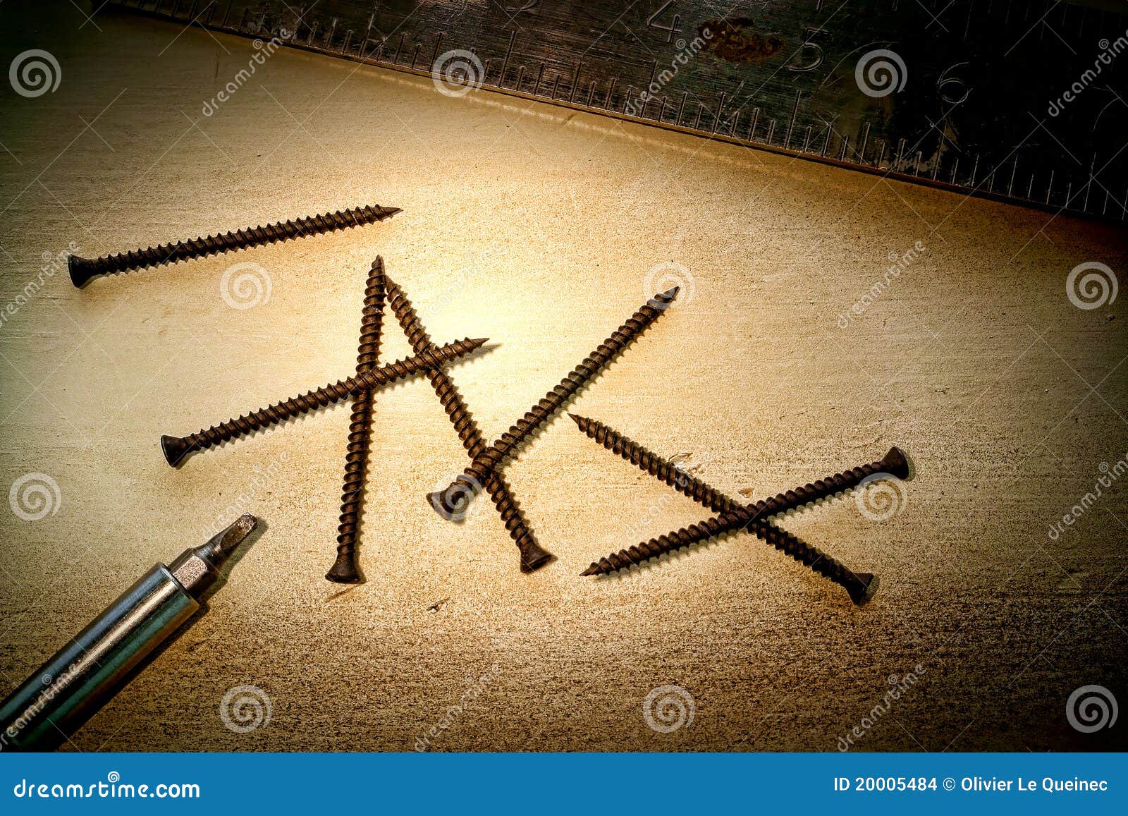 Grunge Wood Screws in a Carpentry Workshop Stock Photo - Image of ...