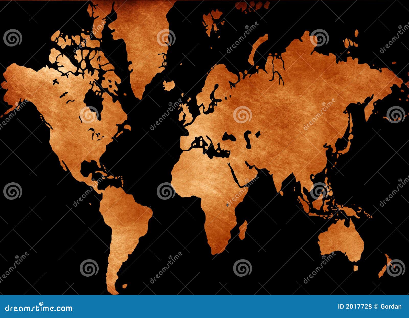 Grunge Map Of The World Over Brushed Metal Texture Stock Image ...