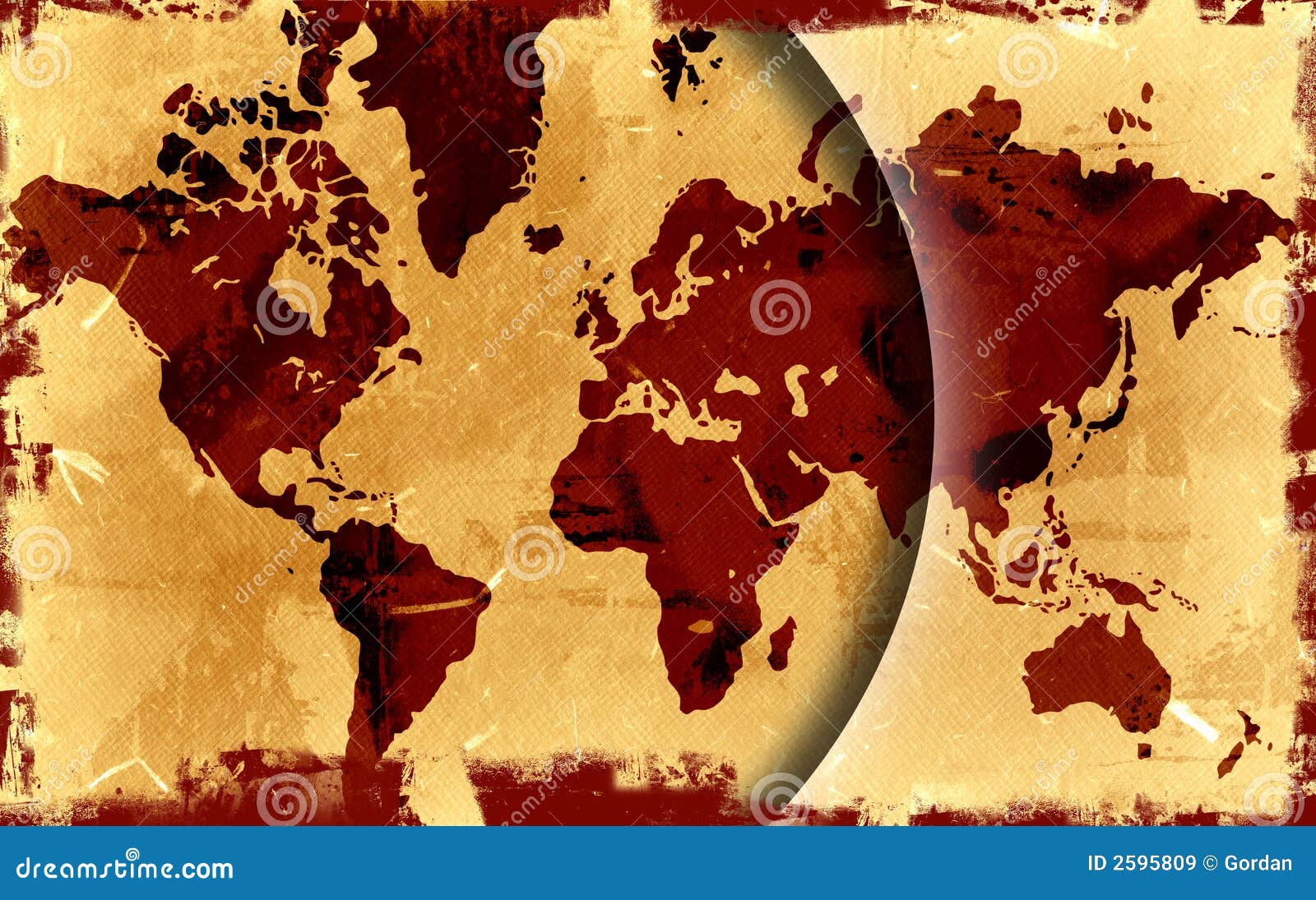 Grunge world map stock illustration. Illustration of generate - 2595809