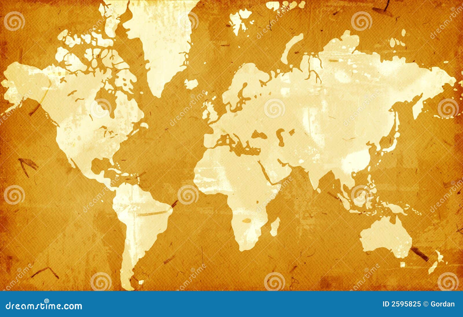 Grunge Map Of The World Over Brushed Metal Texture Stock Image ...