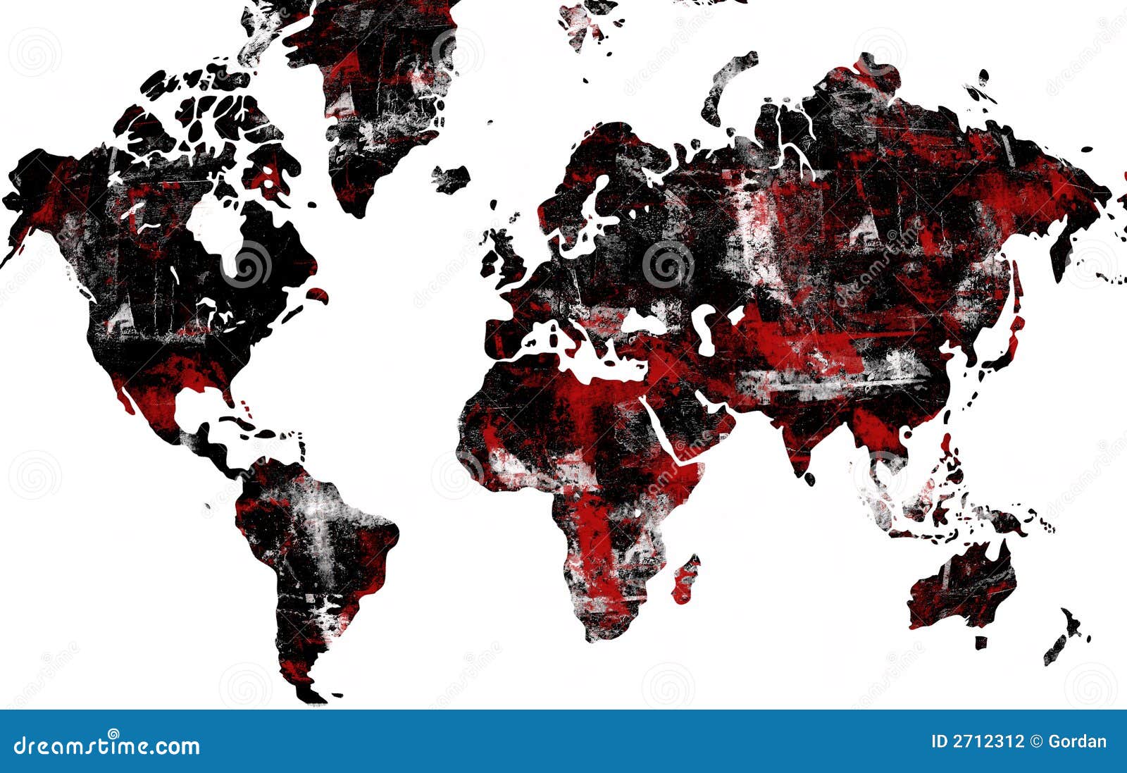 Grunge world map stock illustration. Illustration of africa - 2712312
