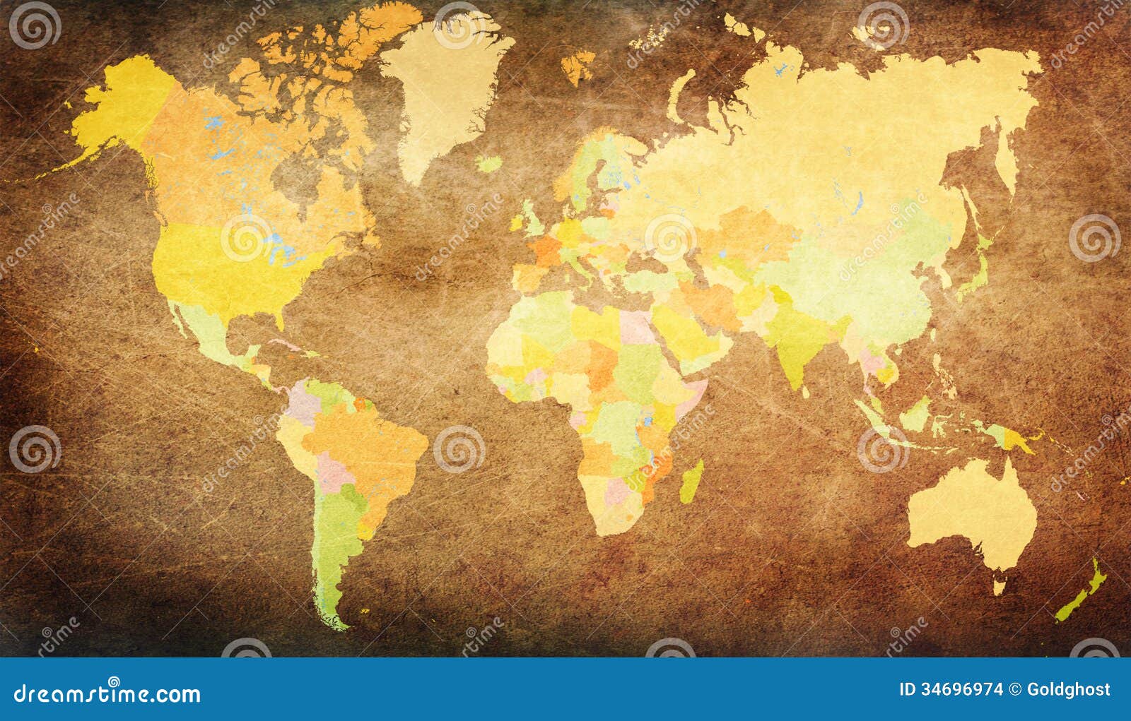 Grunge world map stock photo. Image of vintage, geography - 34696974
