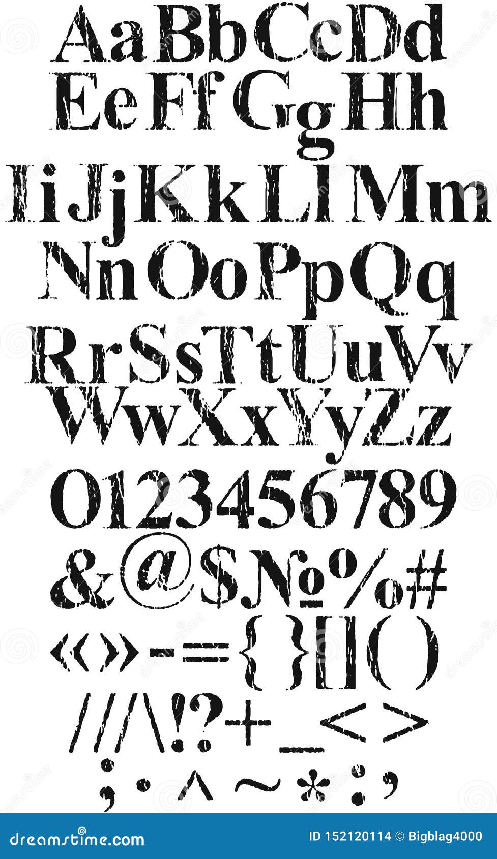 Grunge Worn Rubber Seal Alphabet Stock Vector - Illustration of damaged ...