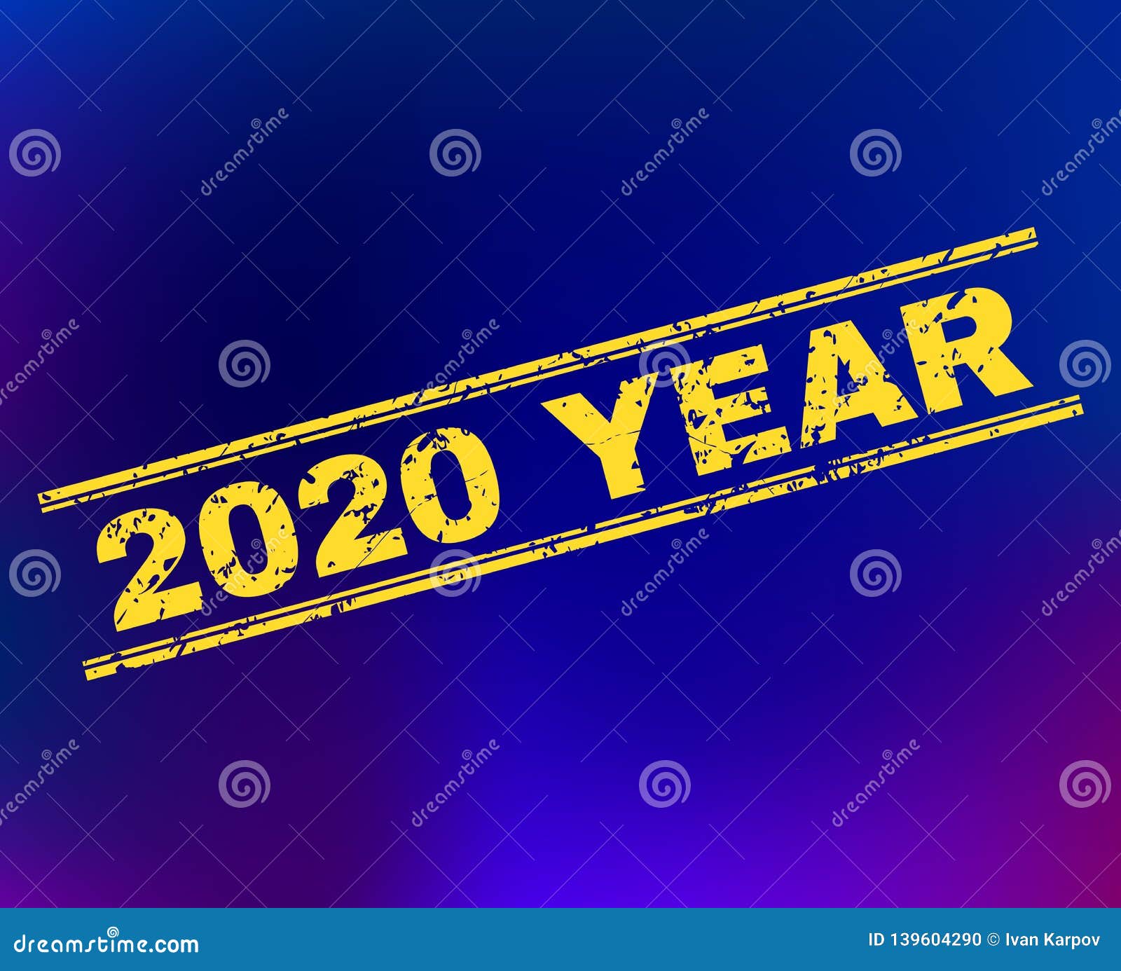2020 YEAR Grunge Stamp Seal on Gradient Background Stock Vector ...