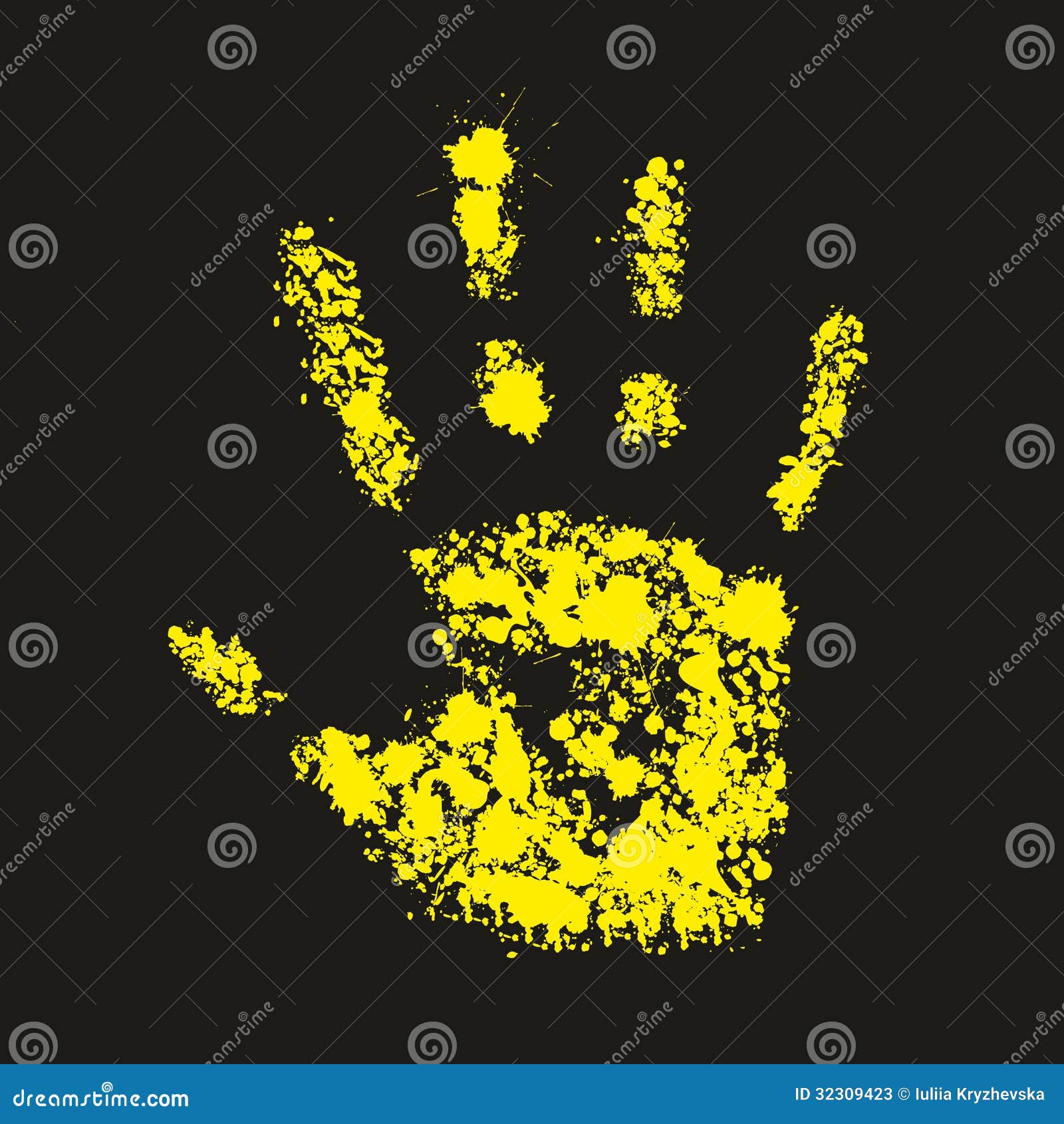 Yellow handprint clipart