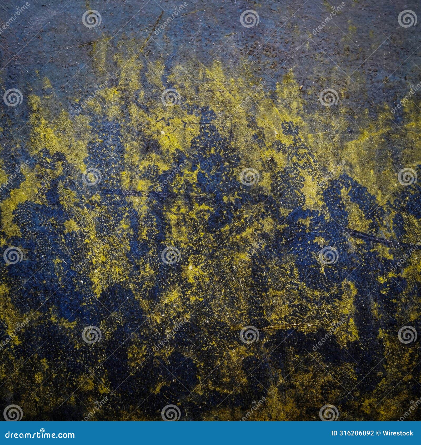 Grunge Yellow Paint Splattered on a Dirty Wall Surface. Stock Photo ...