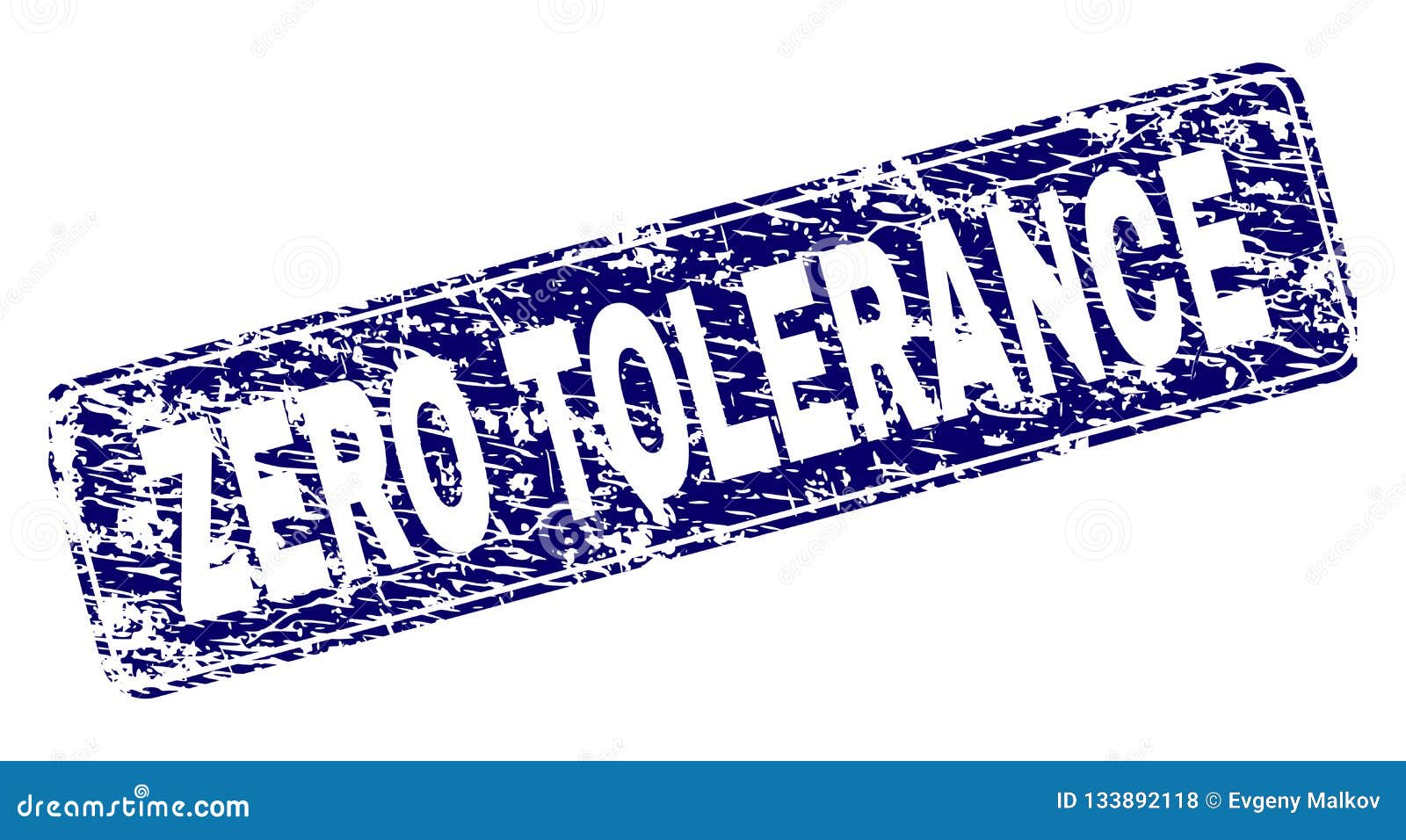 Grunge ZERO TOLERANCE Framed Rounded Rectangle Stamp Stock Vector ...