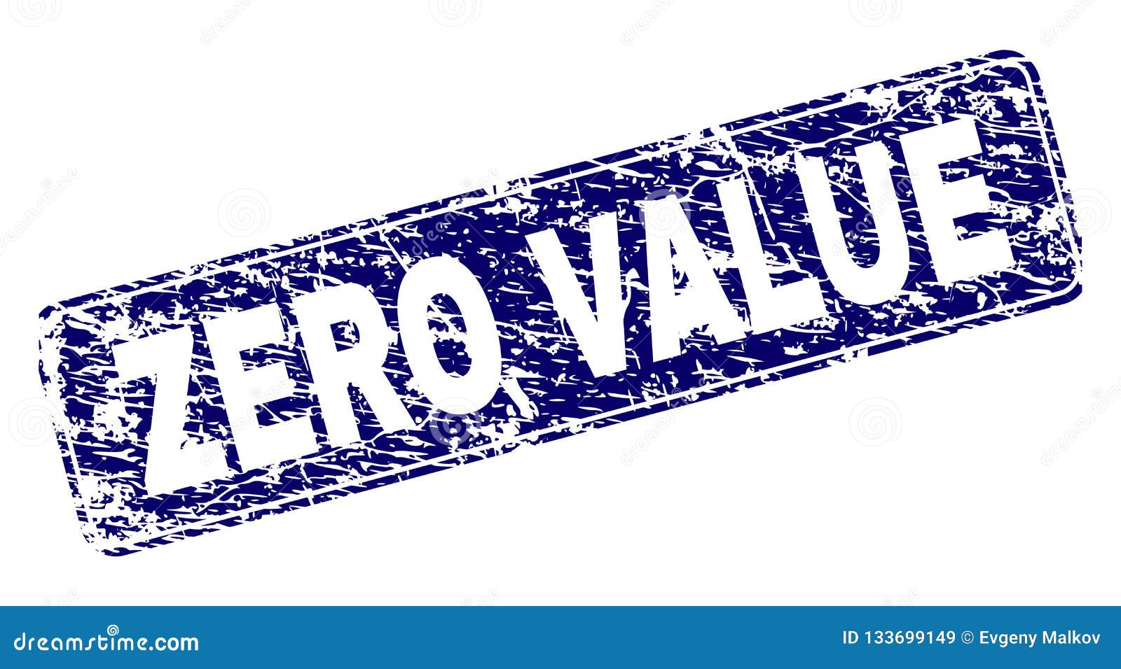 Grunge ZERO VALUE Framed Rounded Rectangle Stamp Stock Vector ...