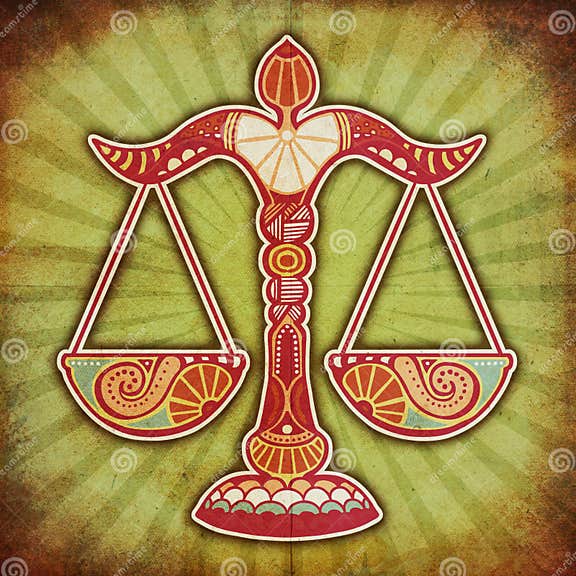 Grunge Zodiac - Libra stock illustration. Illustration of scale - 17322150