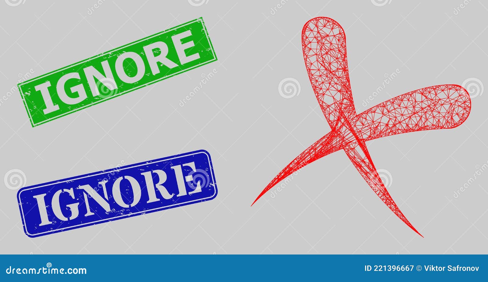 Grunged Ignore Imprints and Network Cancel Web Mesh Stock Vector ...