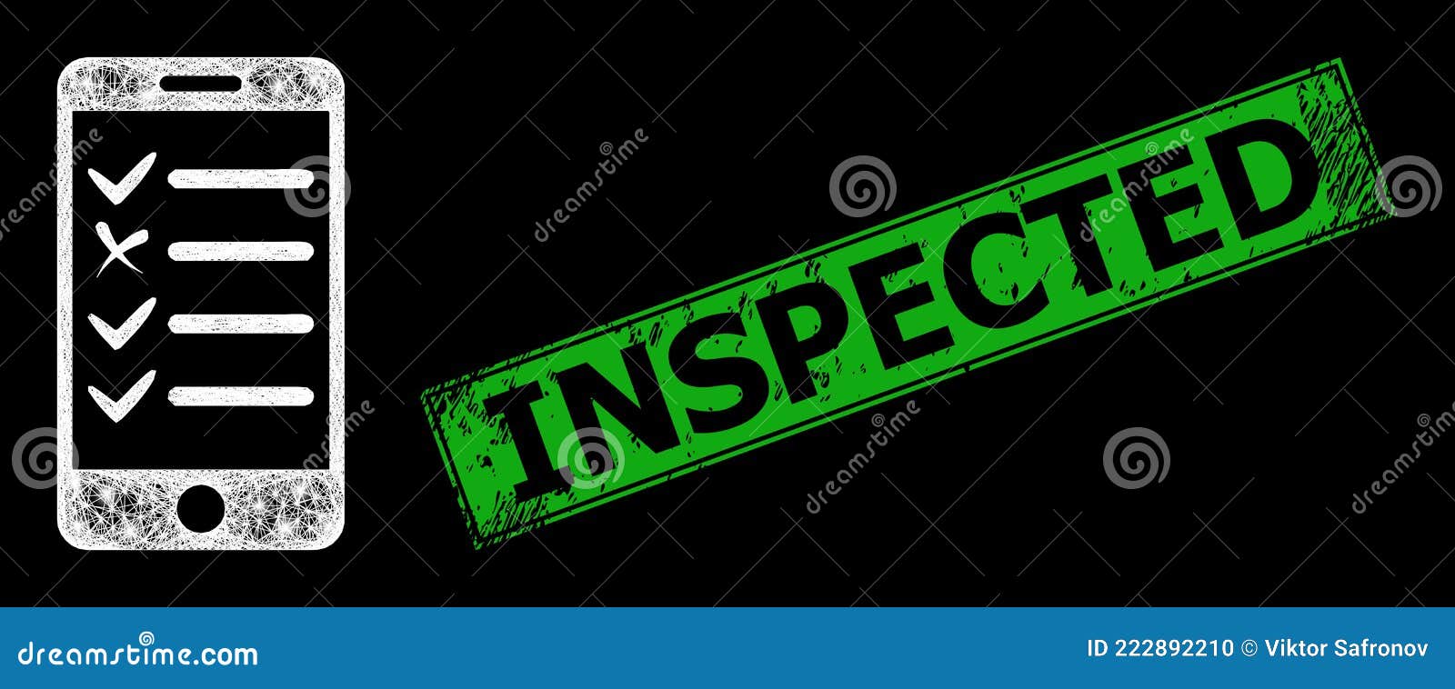Inspected Check Mark. Vector Illustration Isolated On White Background ...