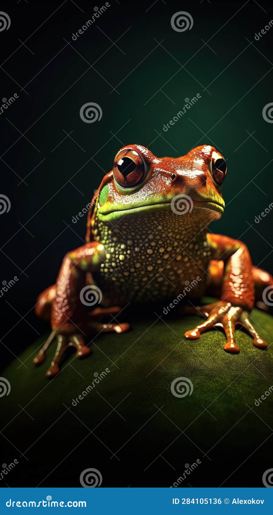 Grungeon Frog on Dark Background. Stock Illustration - Illustration of ...