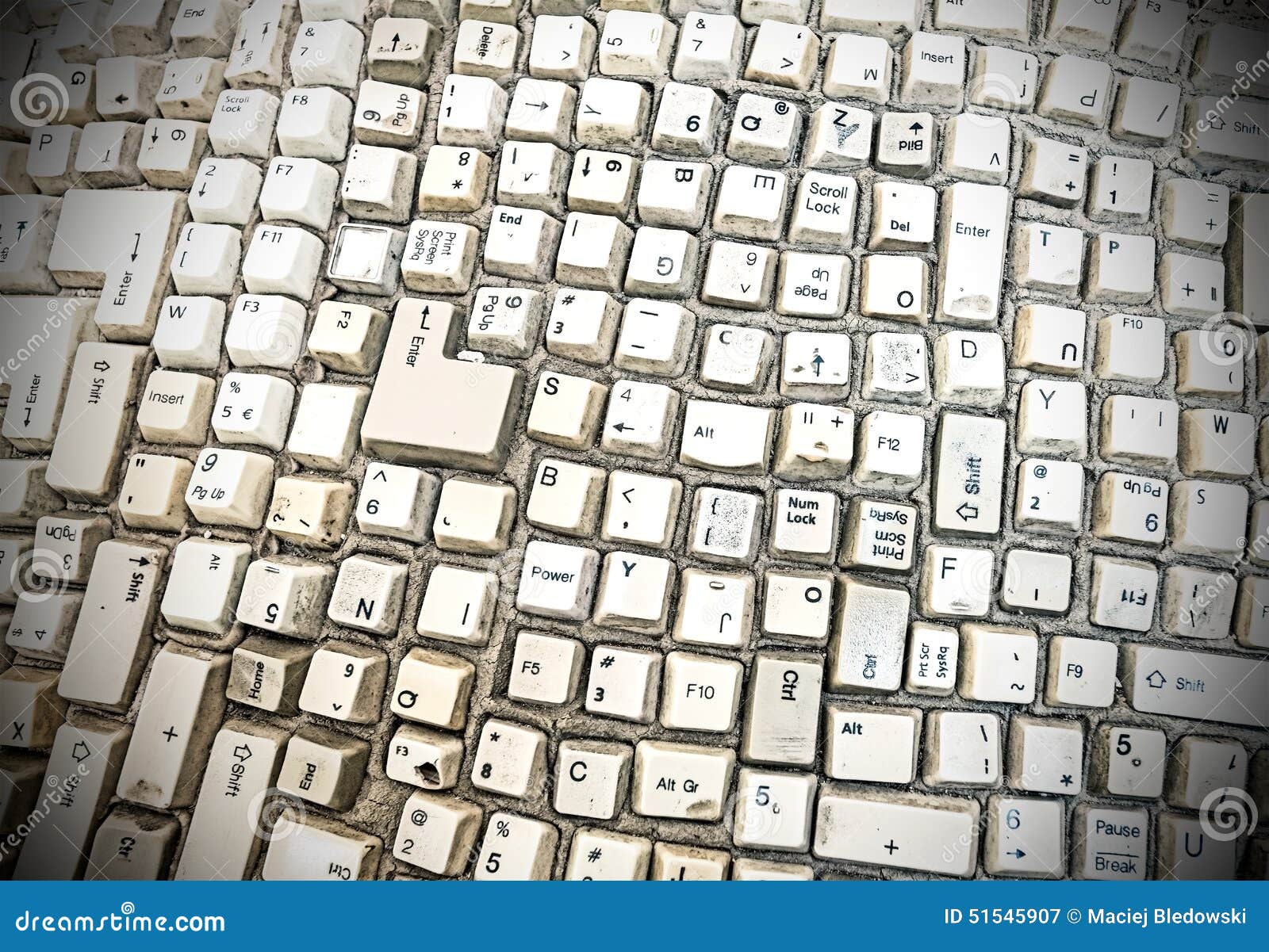 Grungy Abstract Background Made of Computer Keyboard Keys Stock Image ...