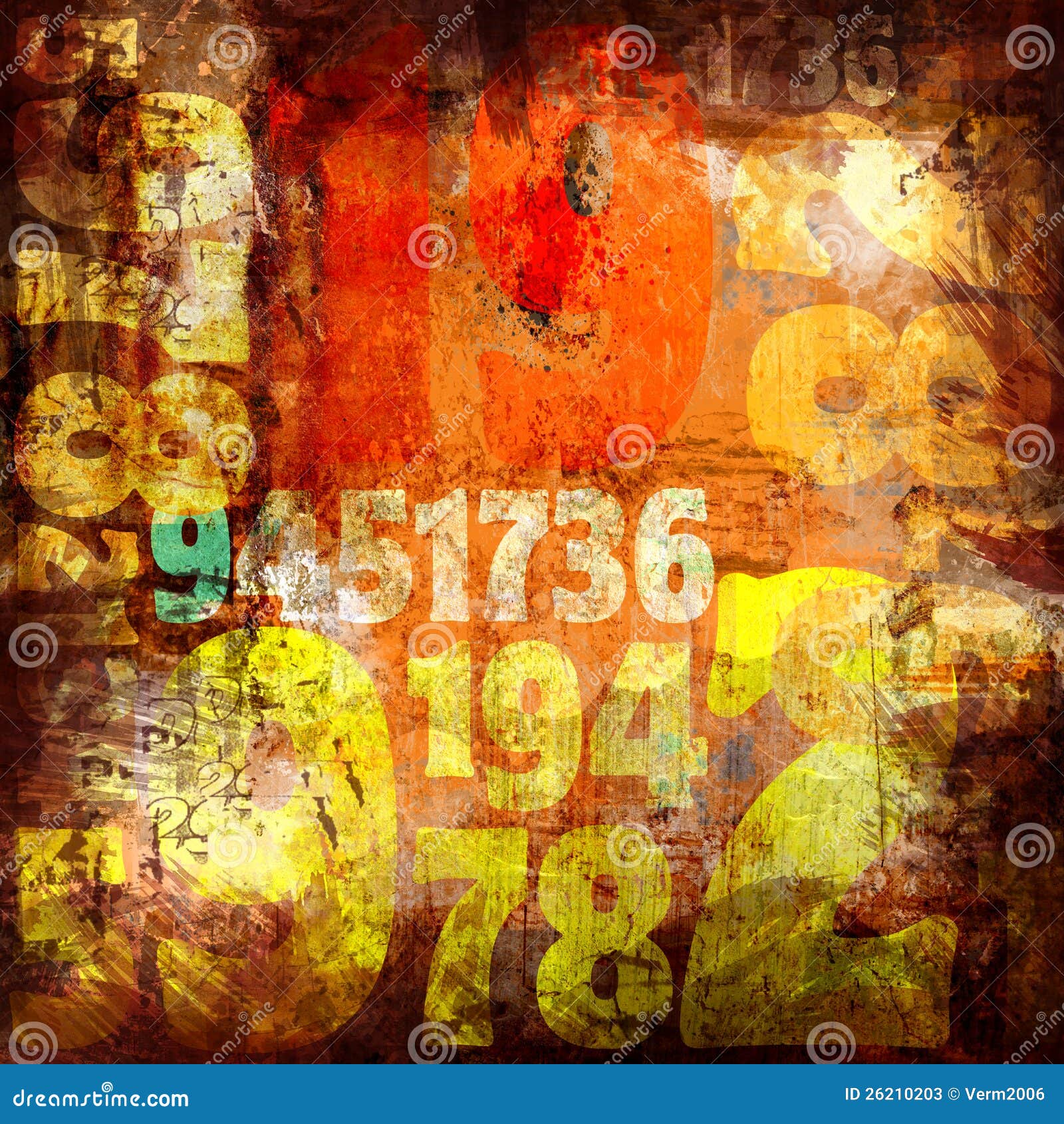 Grungy Abstract Collage with Typo Elements Stock Illustration ...