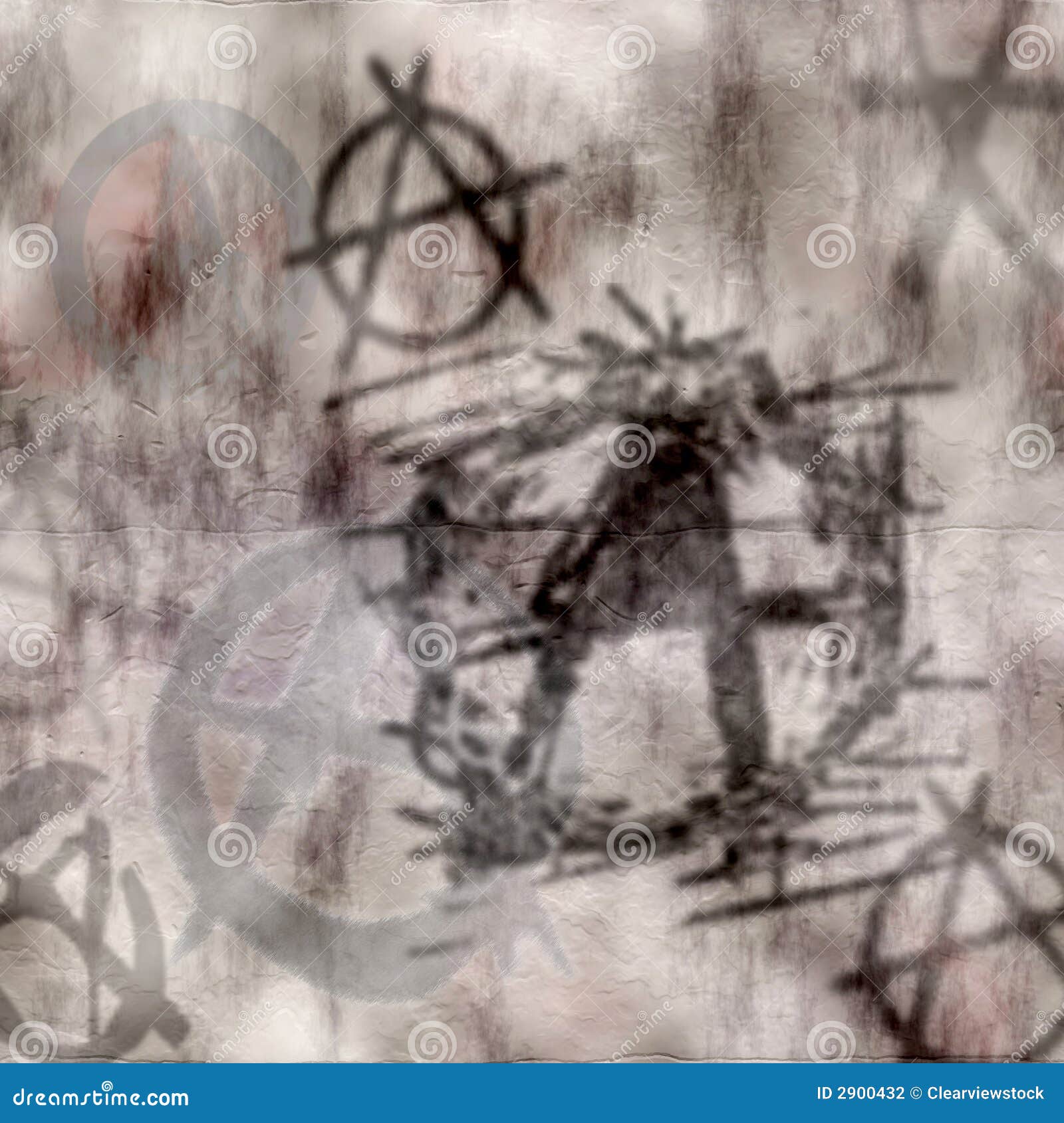 Grungy Anarchy Graffiti Wall Stock Illustration - Illustration of ...