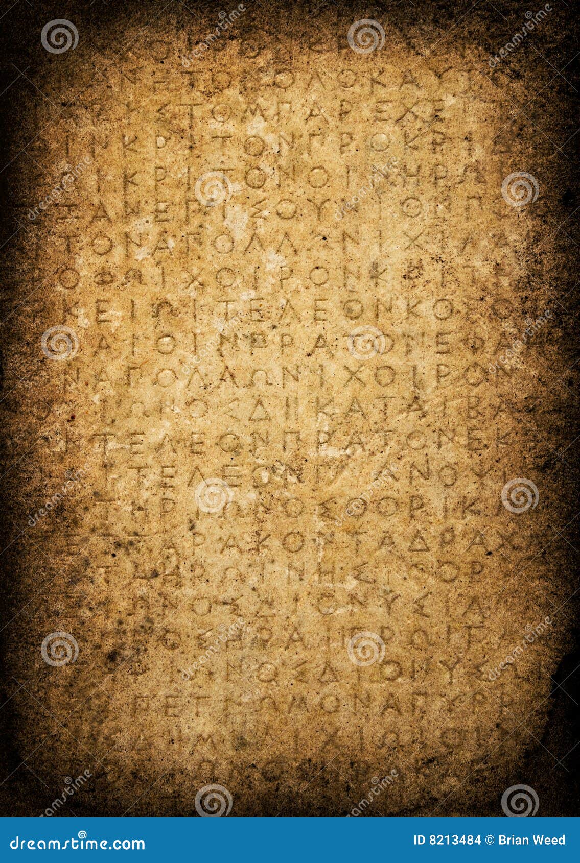 Grungy Ancient Tablet with Archaic Language Stock Photo - Image of ...