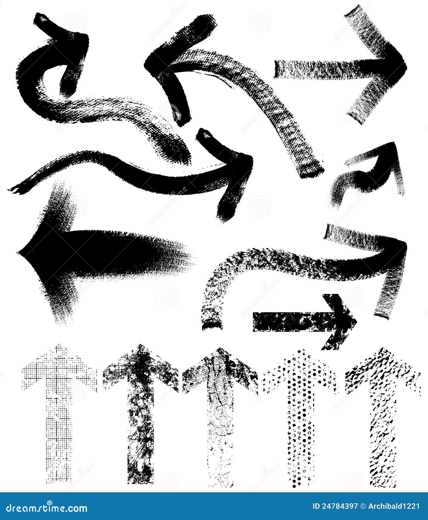 Grungy arrows stock vector. Illustration of sign, design - 24784397