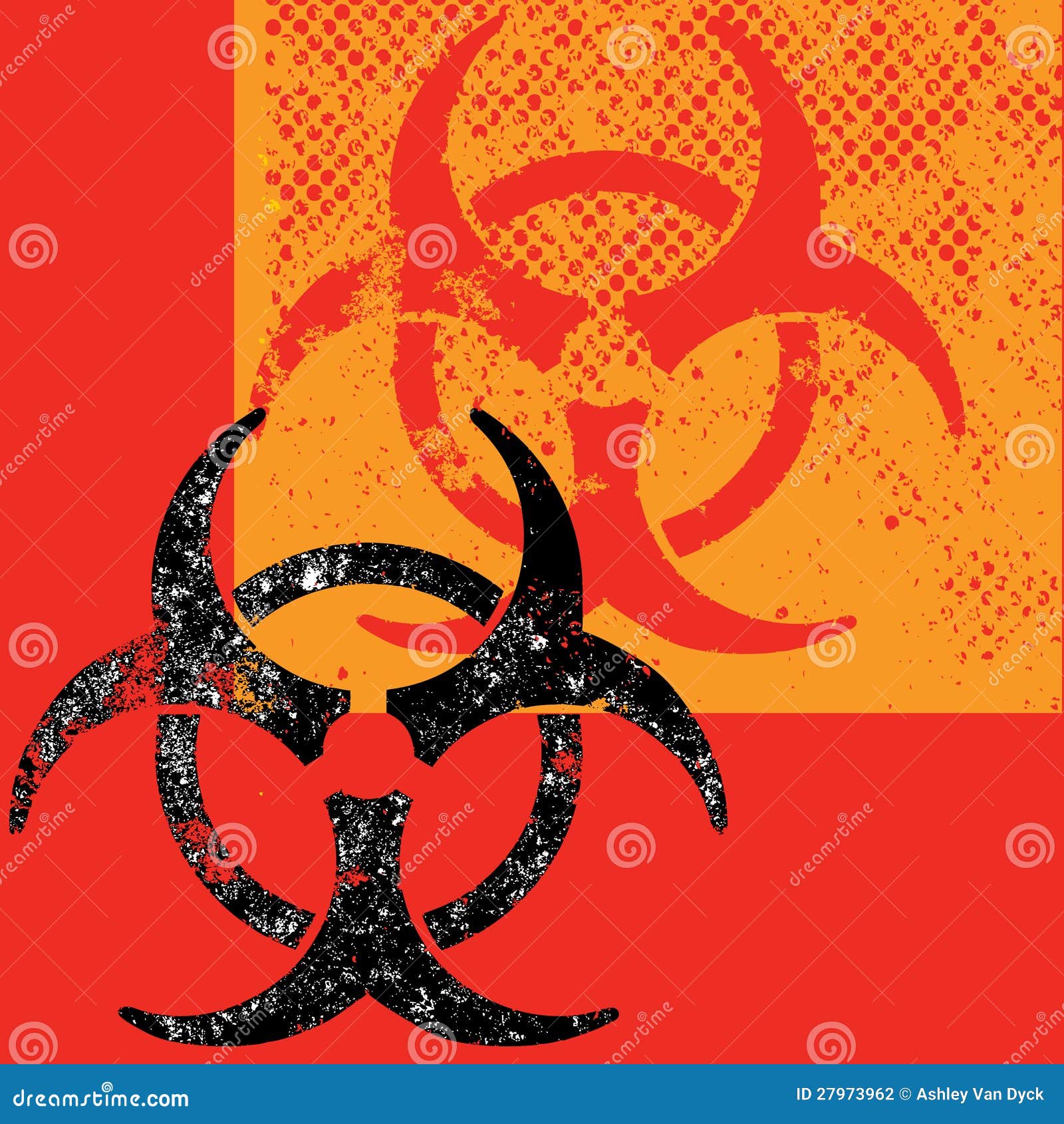 Biohazard Background, Striped Warning Tape Cartoon Vector ...