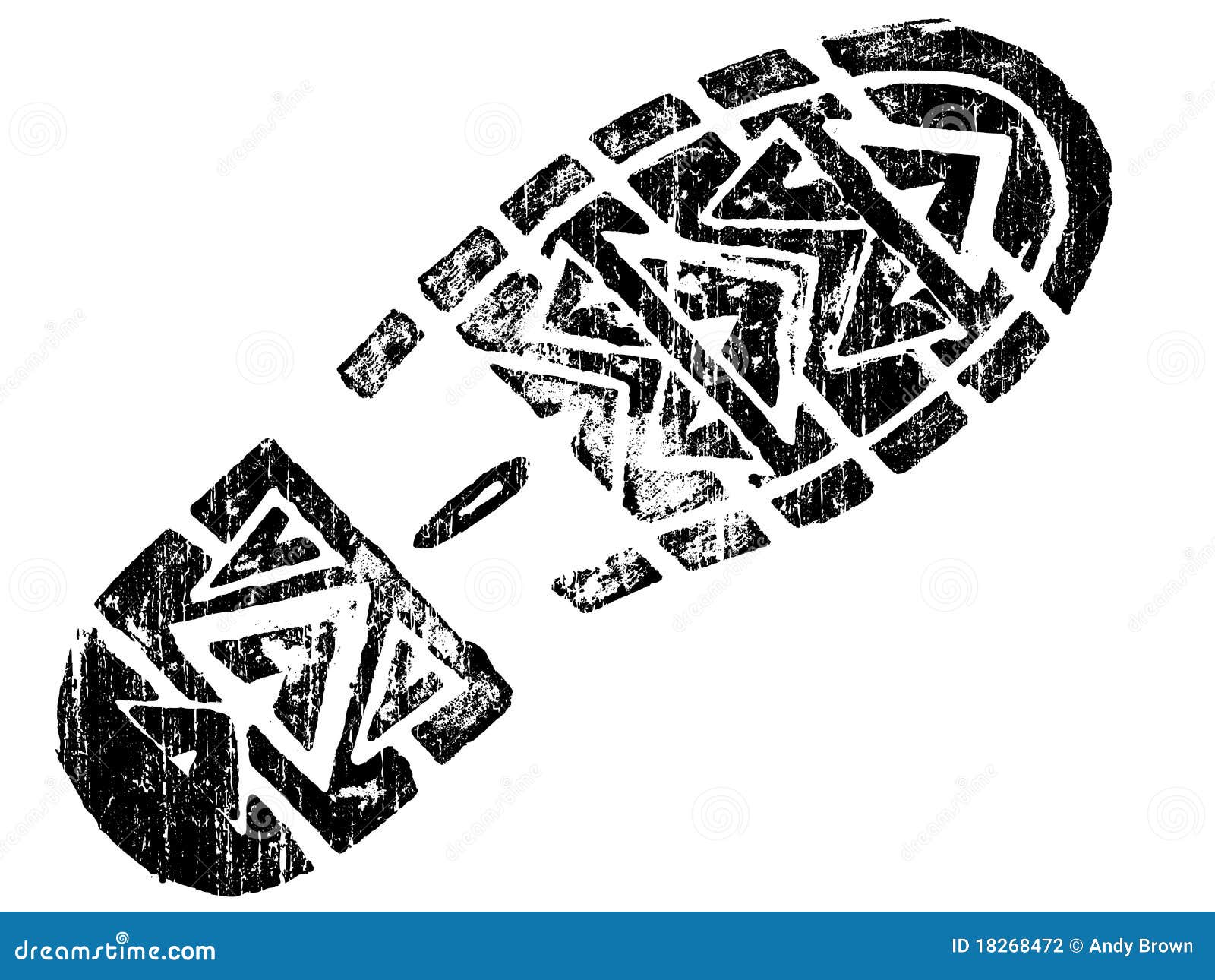 Grungy BootPrint stock vector. Illustration of closeup - 18268472