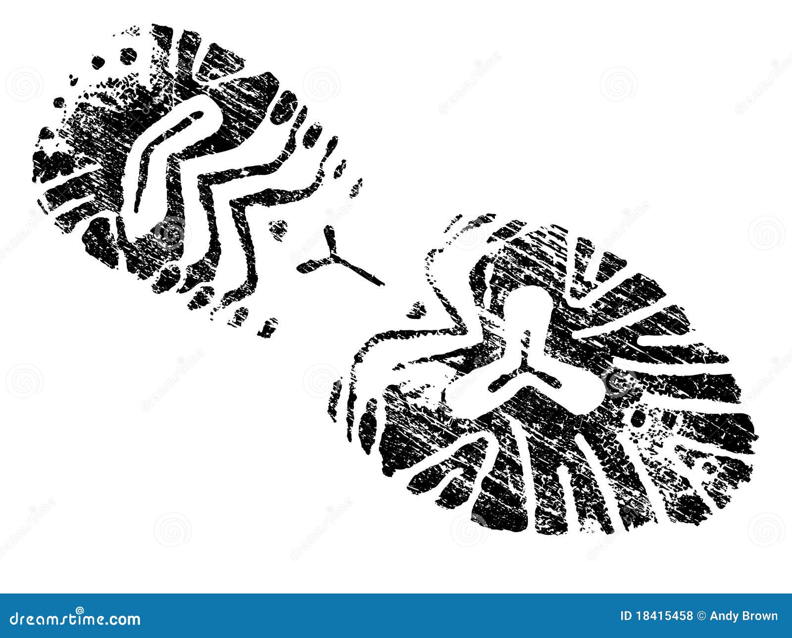 Grungy BootPrint stock vector. Illustration of boot, tech - 18415458