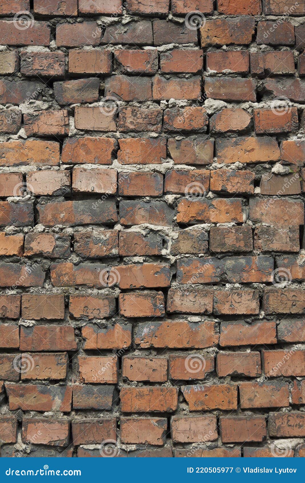A Grungy Brick Wall Texture As Background Stock Image - Image of floor ...