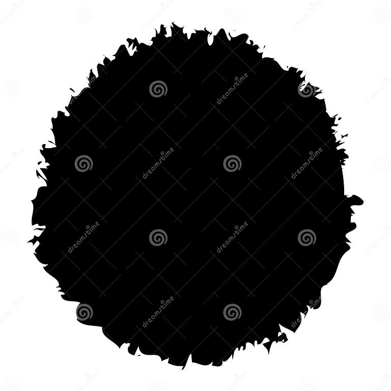 Grungy Circle Blob Blotch Vector Stock Vector Illustration Of Blot