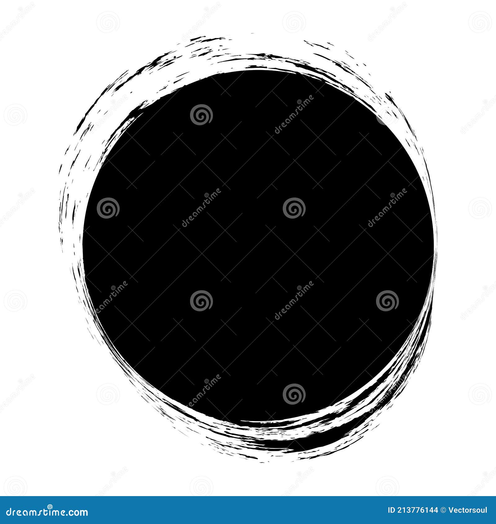 Grungy Circle Blob Blotch Vector Stock Vector Illustration Of