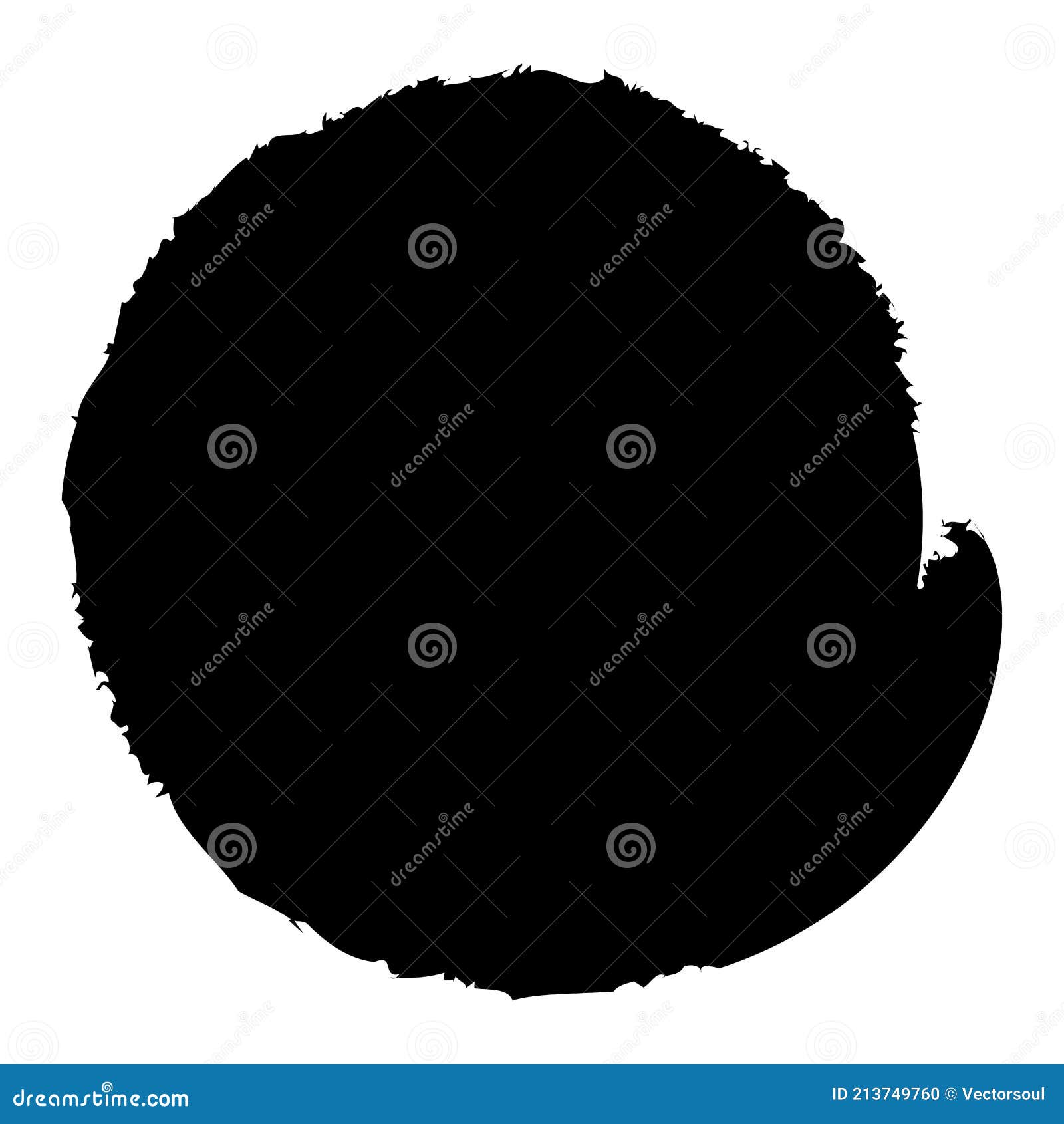 Grungy Circle Blob Blotch Vector Stock Vector Illustration Of