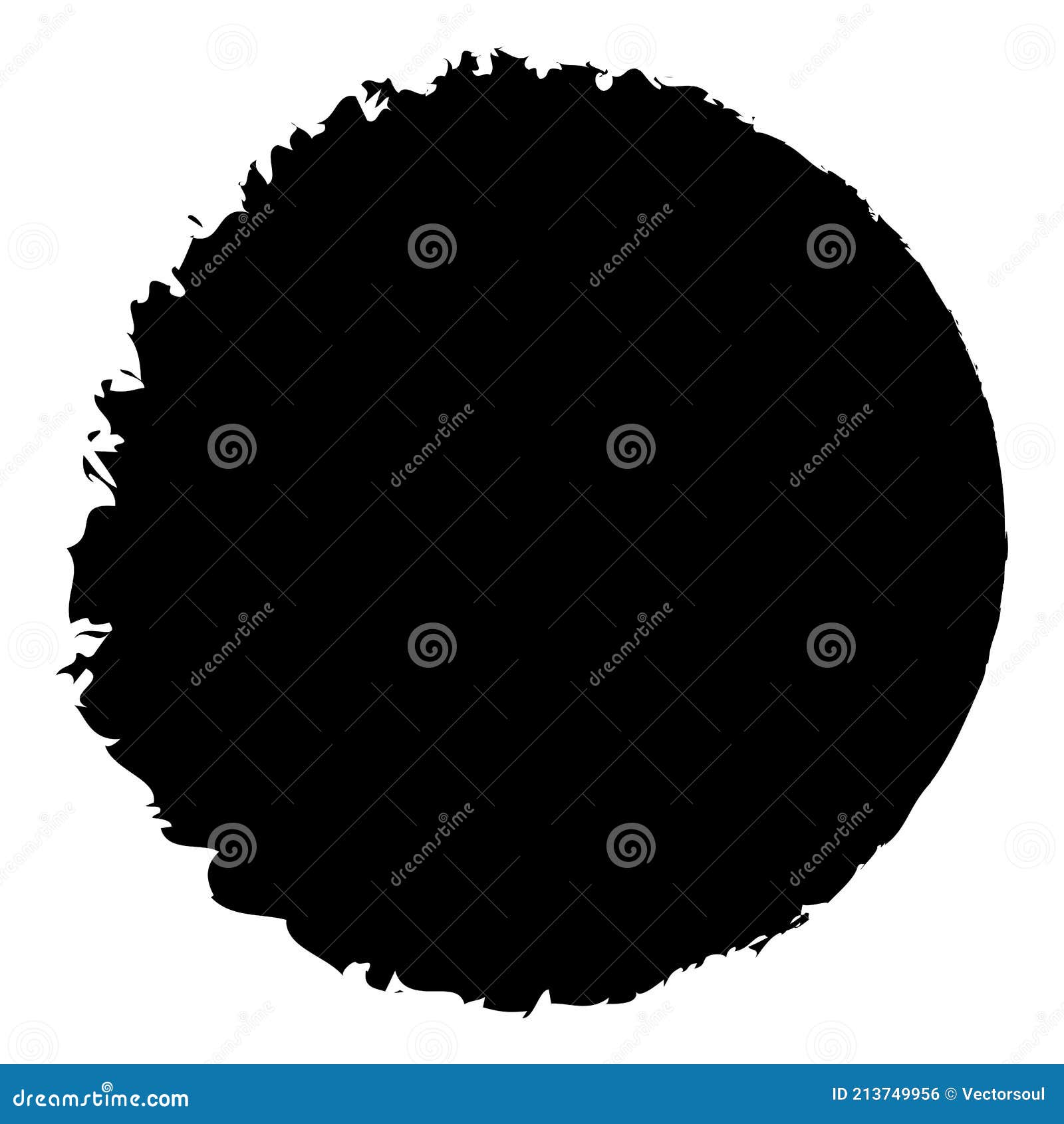 Grungy Circle Blob Blotch Vector Stock Vector Illustration Of Rubber