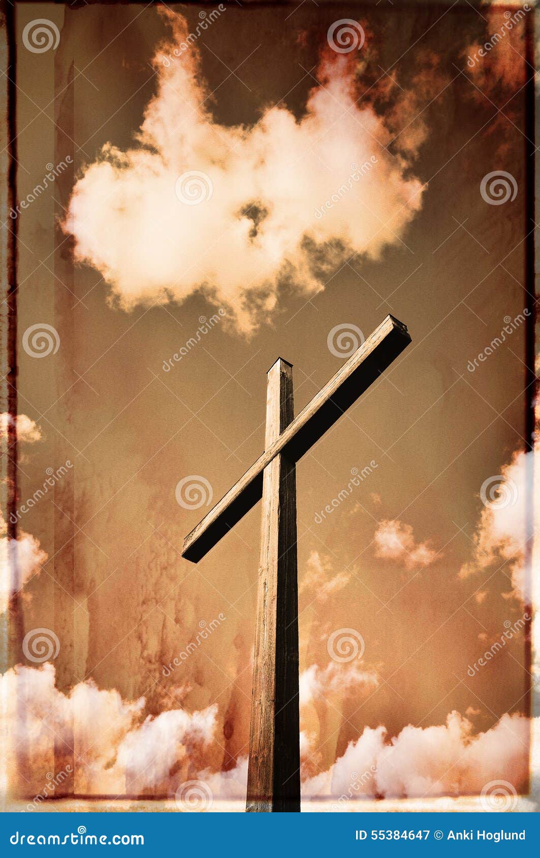 Grungy cross stock image. Image of divine, cloud, christ - 55384647