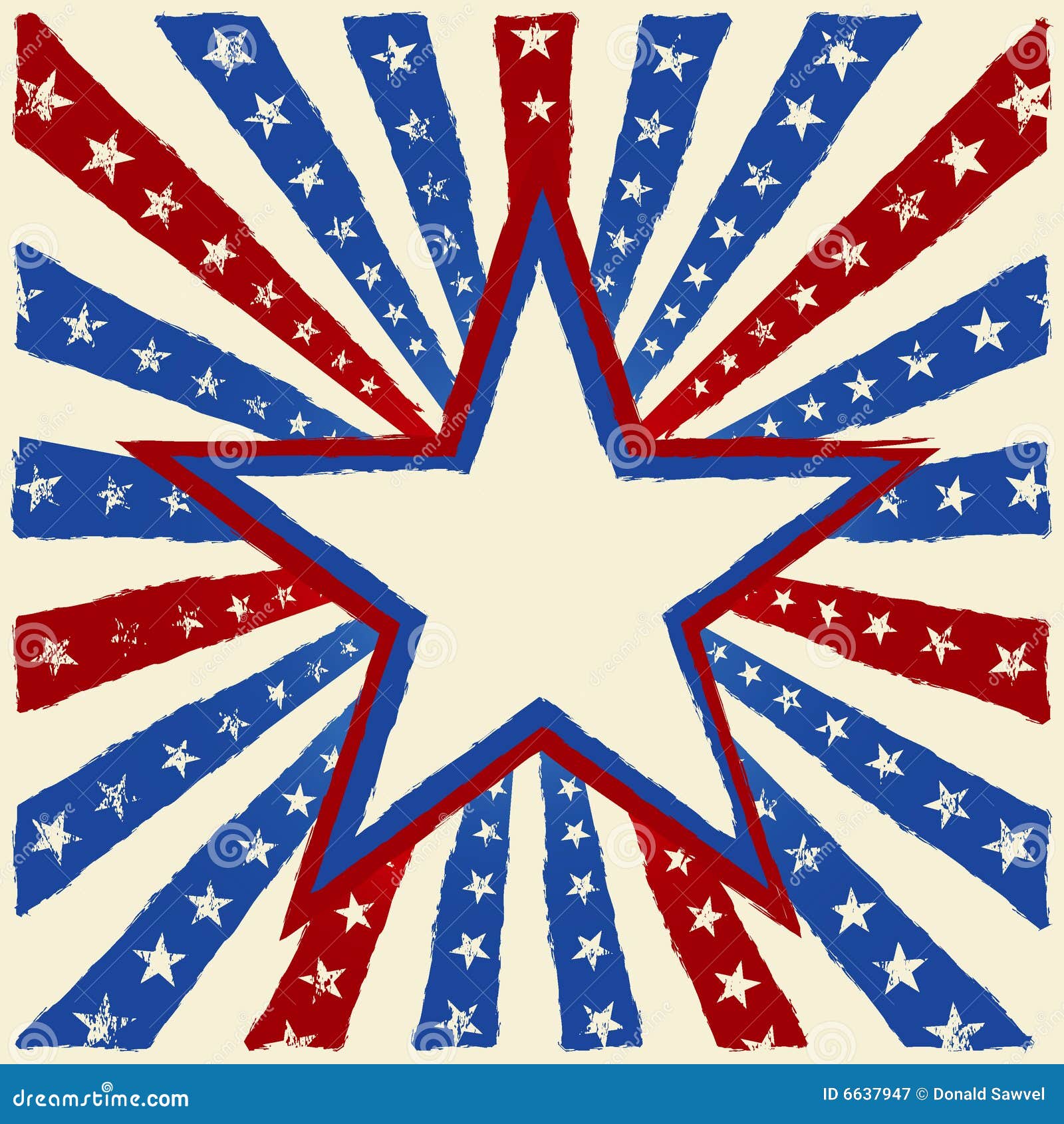 Grungy Distressed Star on a Burst Background Stock Vector ...