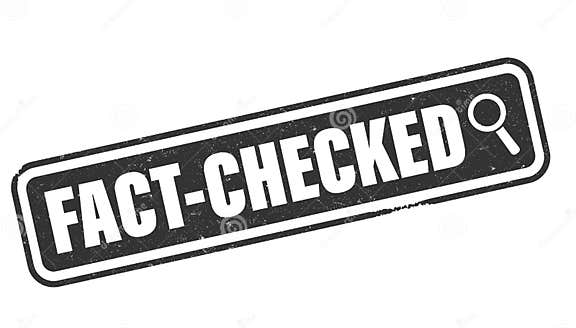 Grungy FACT-CHECKED Label or Rubber Stamp with Magnifying Glass Icon ... Grungy FACT-CHECKED Label or Rubber Stamp with Magnifying Glass Icon ...