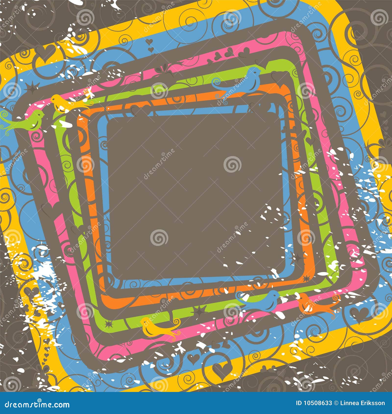 Grungy frame stock vector. Illustration of swirly, grunge - 10508633