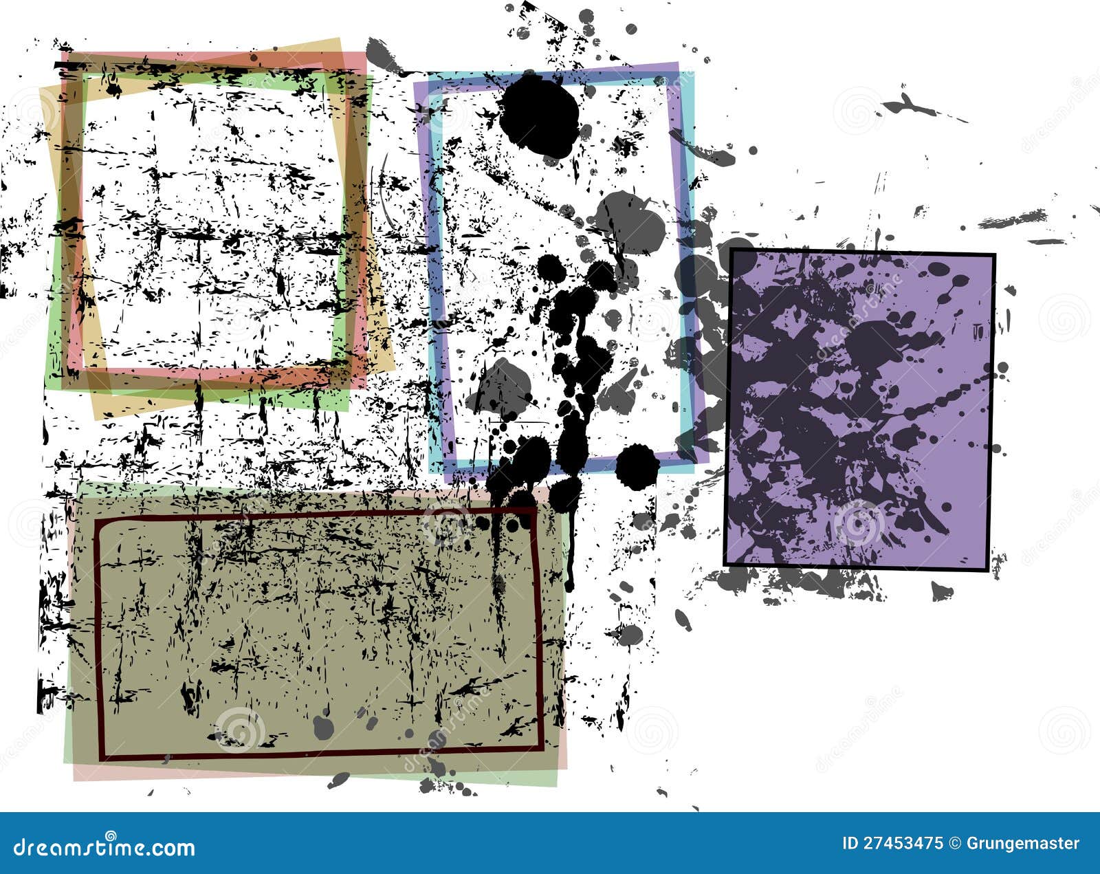 Grungy frames stock vector. Illustration of black, graffiti - 27453475