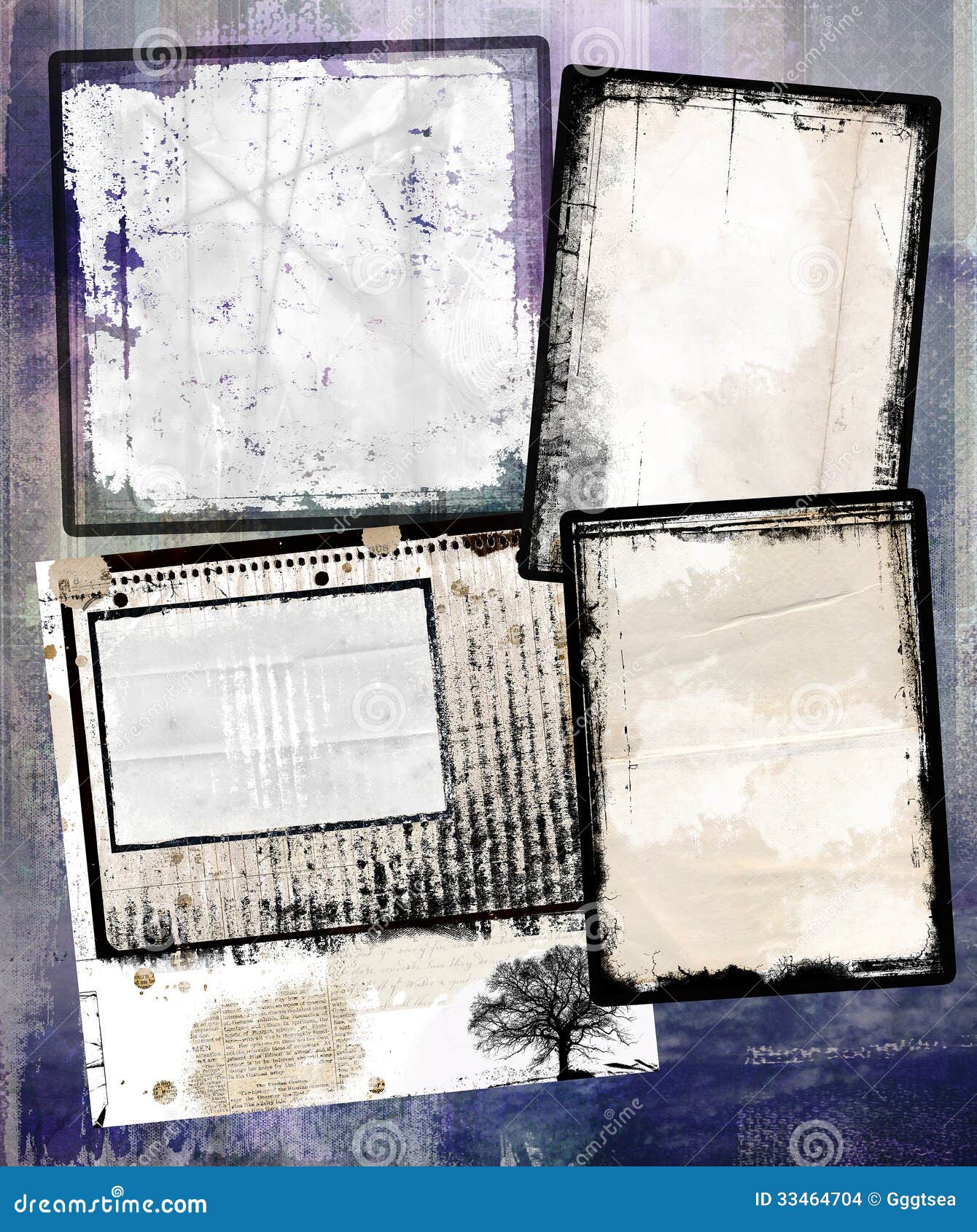 Four Frames On Wall Royalty-Free Stock Photography | CartoonDealer.com ...