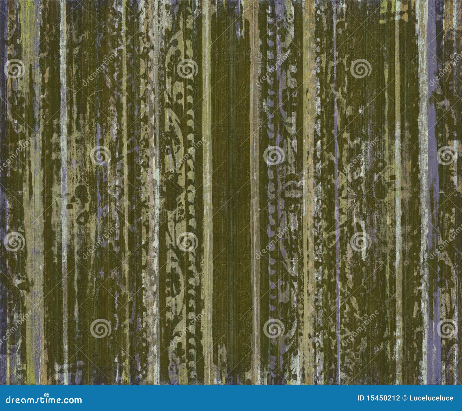 Grungy Green Scroll Work Wood Stripes Stock Illustration - Illustration ...