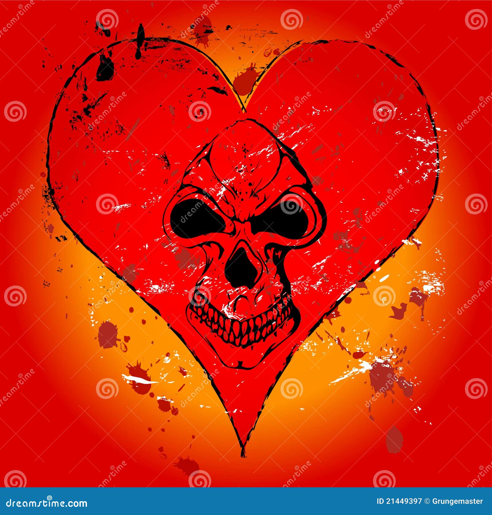 Grungy heart stock vector. Illustration of abstract, ornate - 21449397