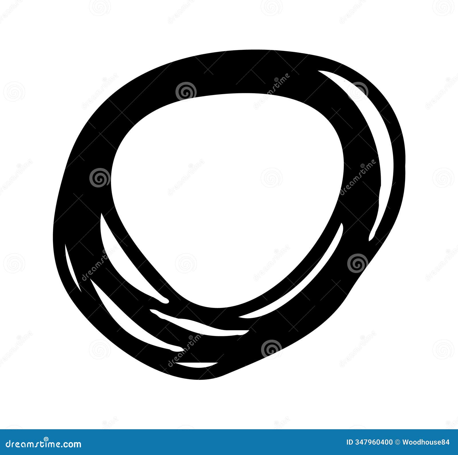 Grungy Ink Round Drawing Frame Stock Illustration - Illustration of ...
