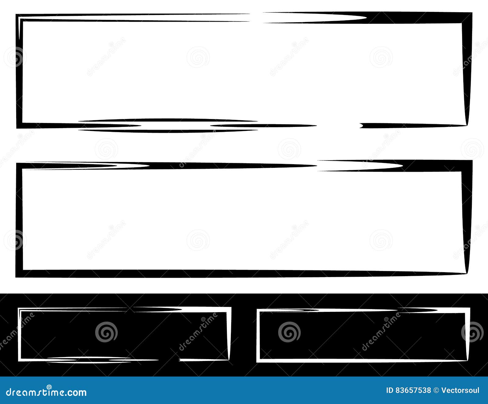 Grungy, Irregular Frames, Borders with Painted Look Over White Stock ...