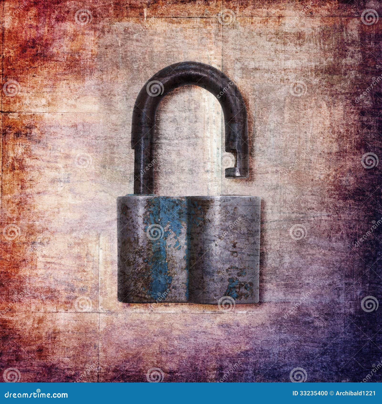 Grungy lock stock illustration. Illustration of texture - 33235400