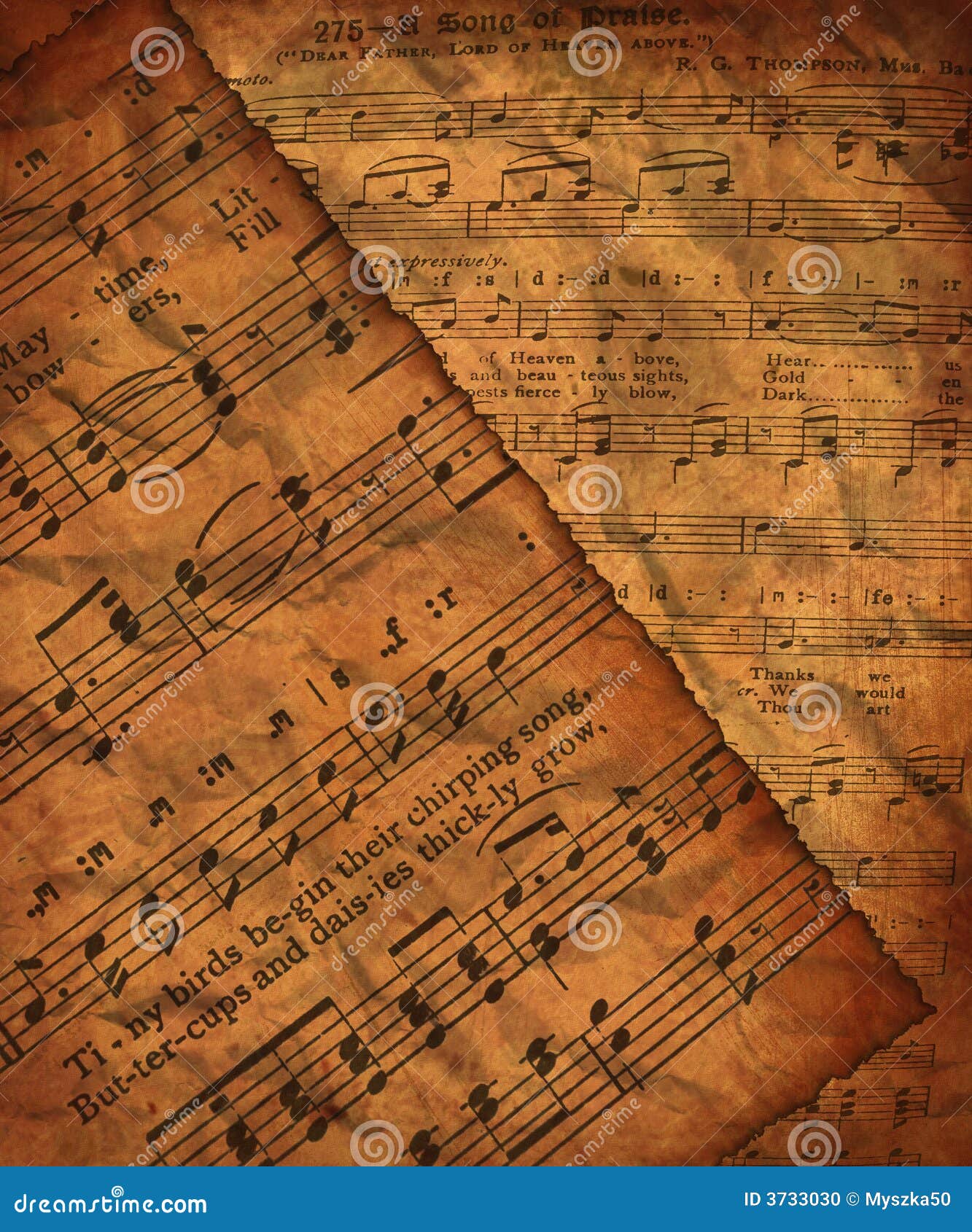 Grungy music paper stock illustration. Illustration of blank - 3733030