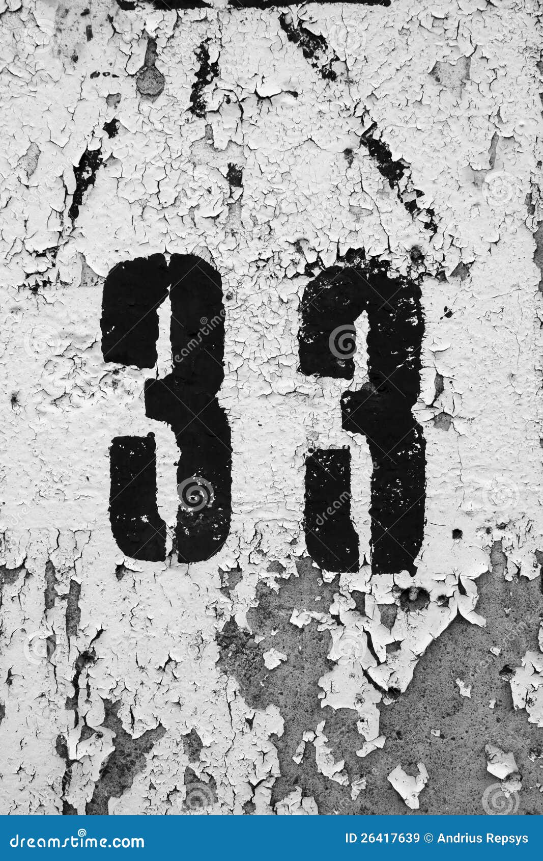Grungy number thirty three stock image. Image of numbers - 26417639