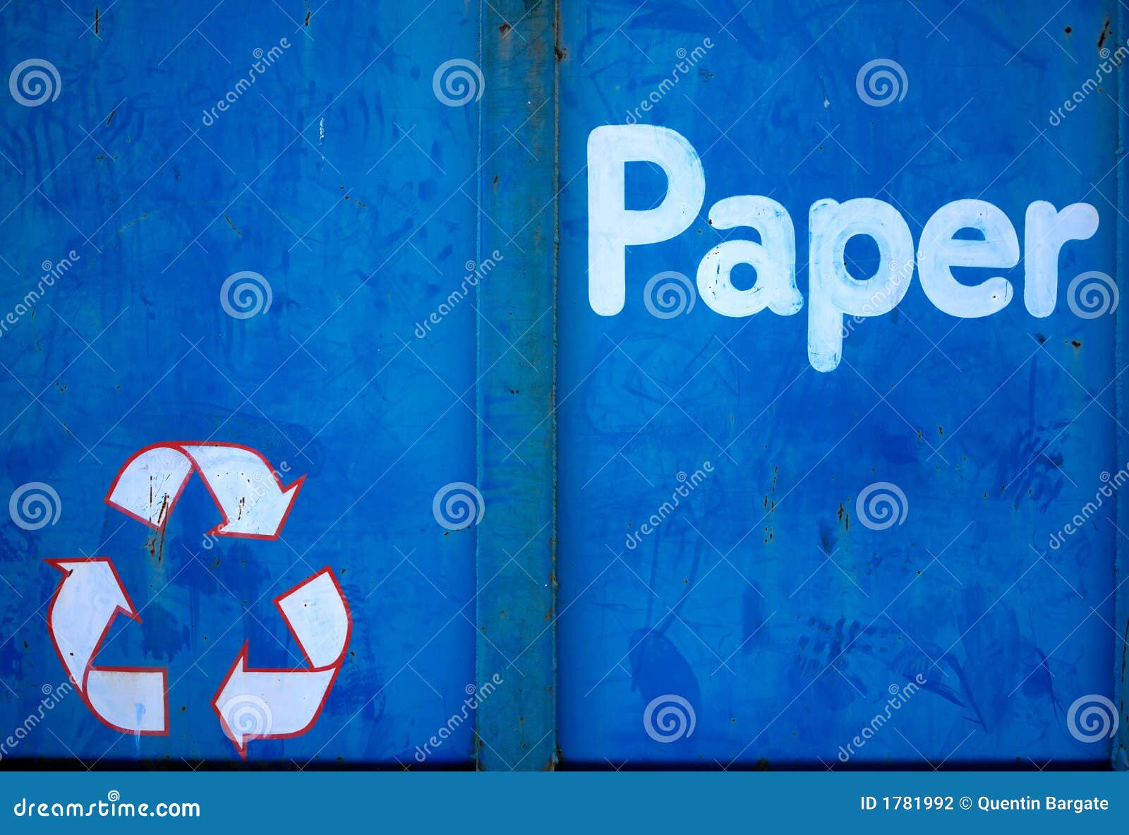 Grungy Paper Recycler stock photo. Image of environmental - 1781992