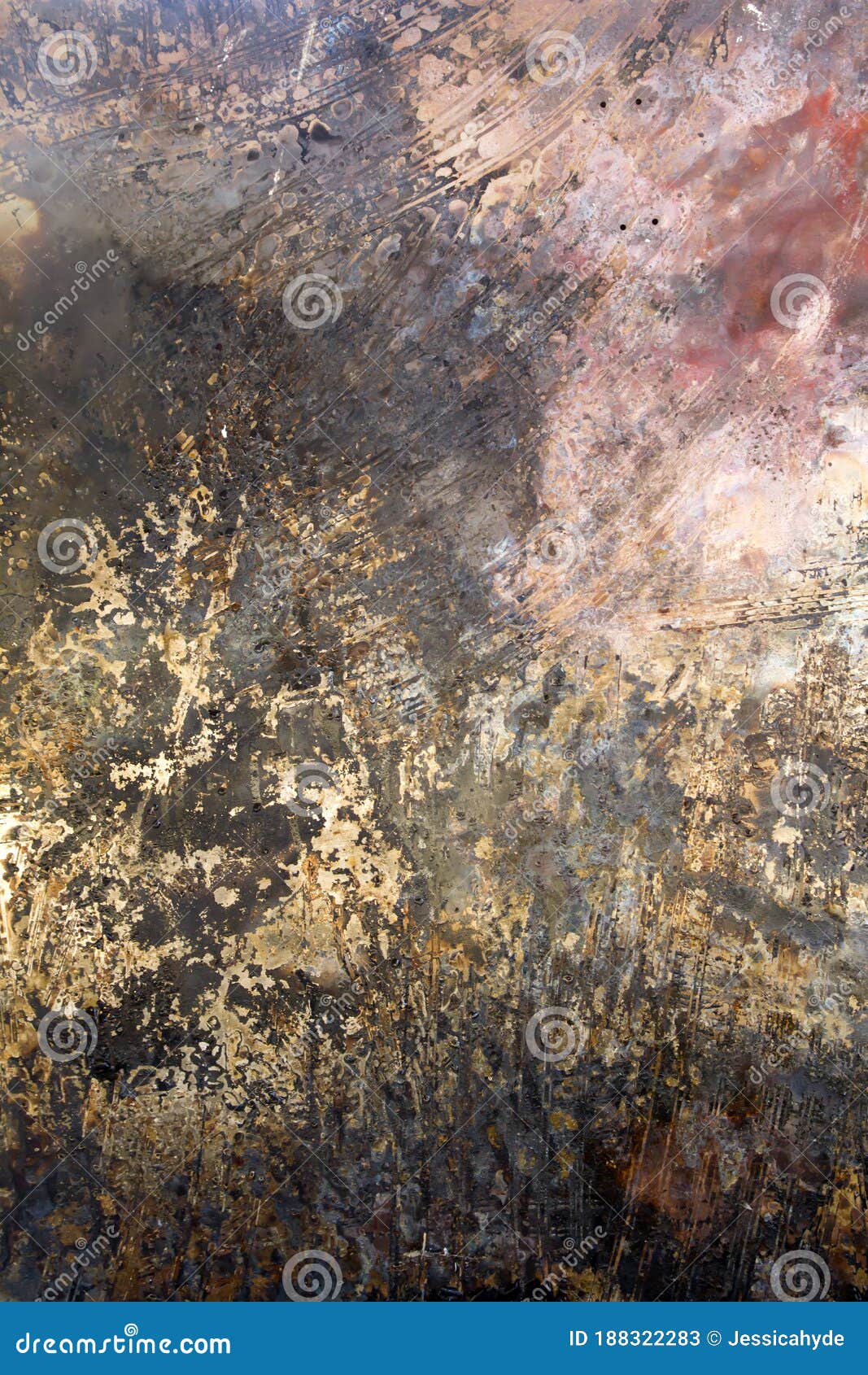Grungy Patterns on Old Burned Metallic Sheet Stock Image - Image of ...