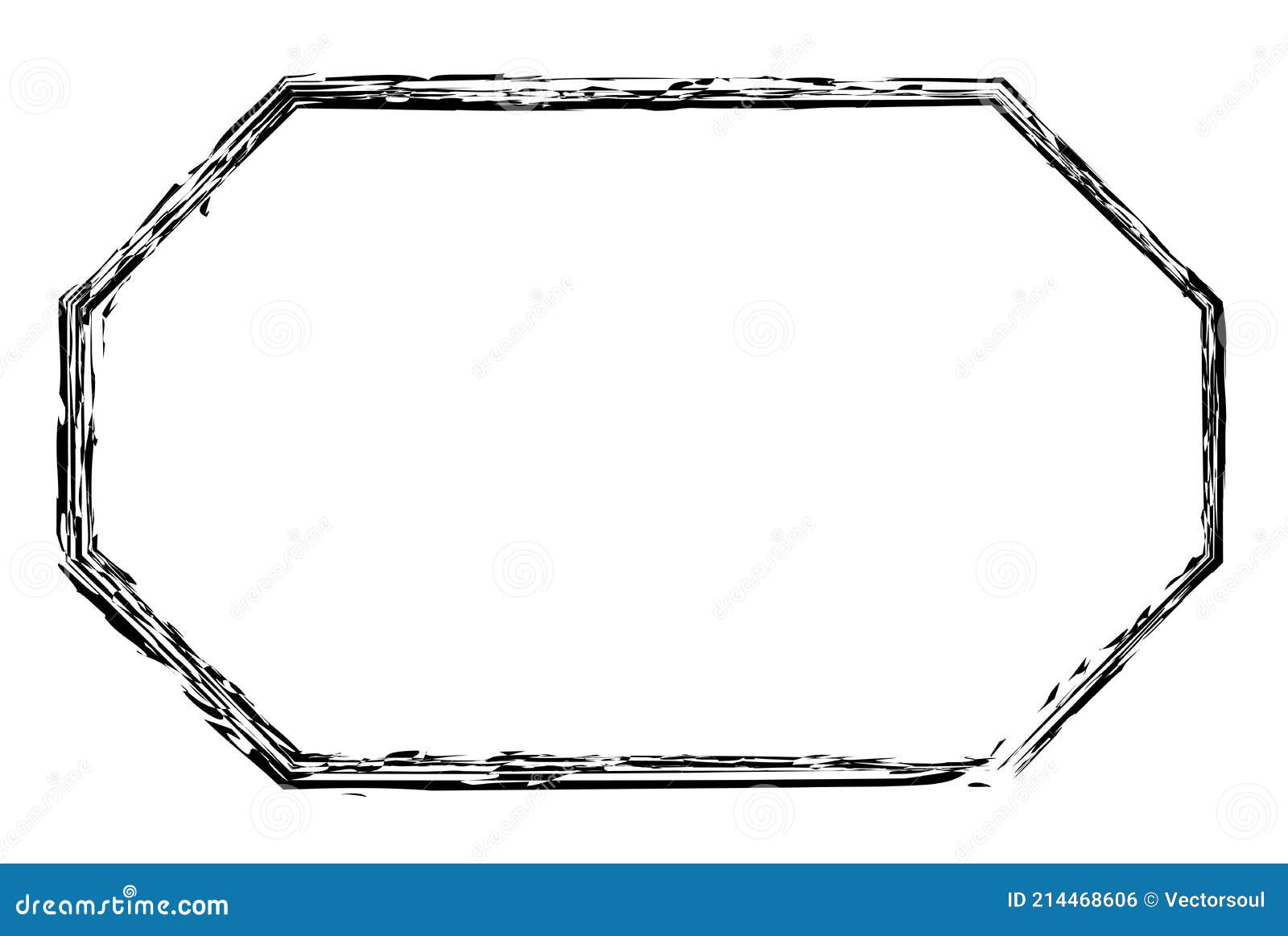 Grungy Rectangular Frame, Border, Plaque Outline Stock Vector ...