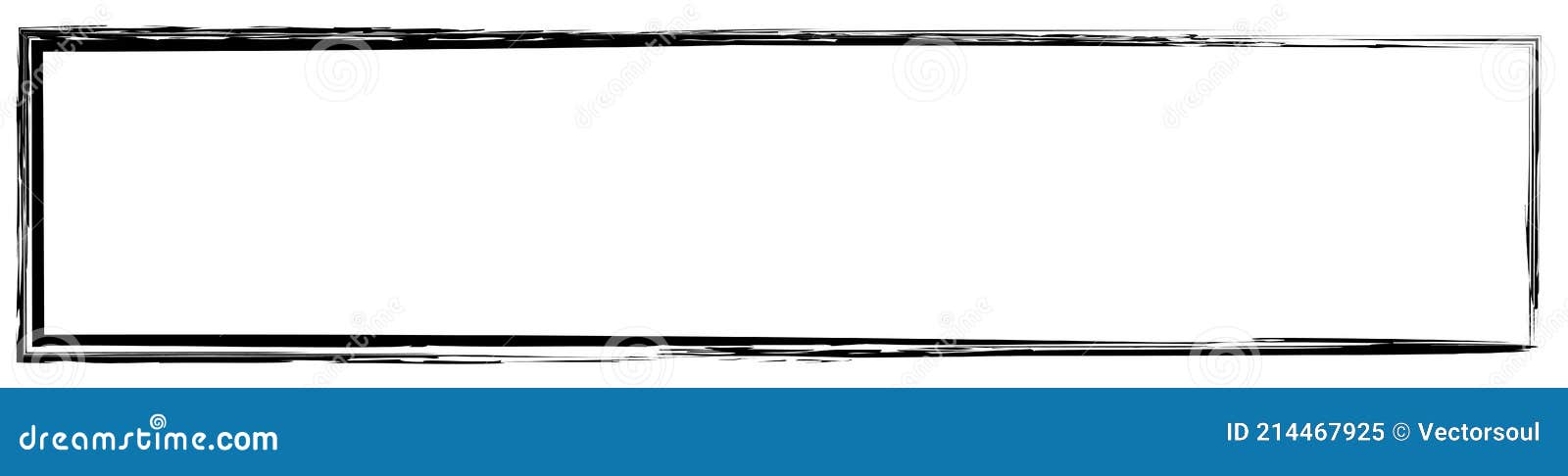 Grungy Rectangular Frame, Border, Plaque Outline Stock Vector ...