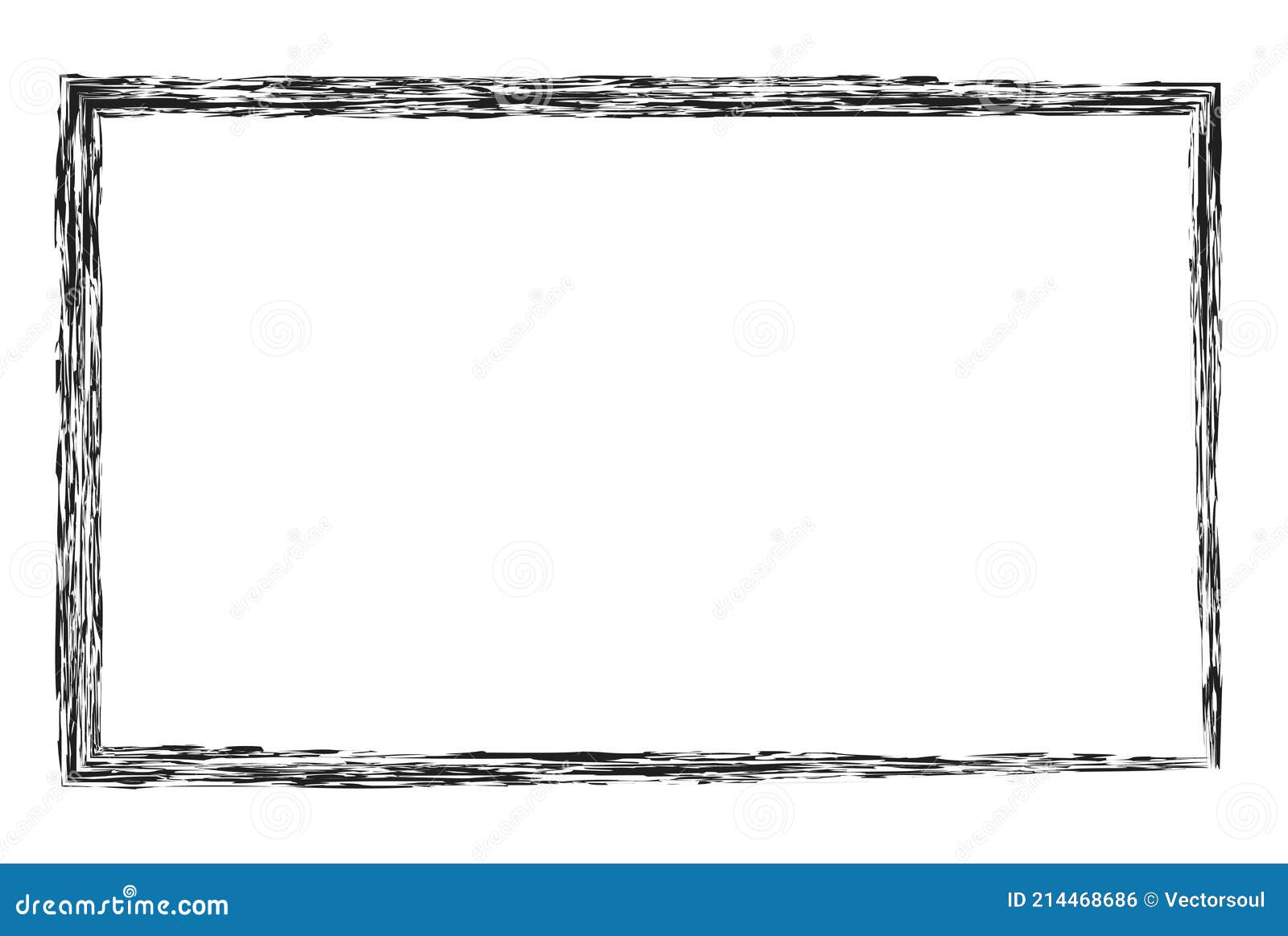 Grungy Rectangular Frame, Border, Plaque Outline Stock Vector ...